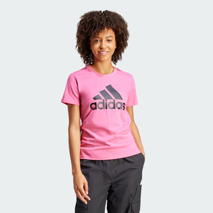 adidas Essentials Logo T-Shirt - Pink | adidas UK