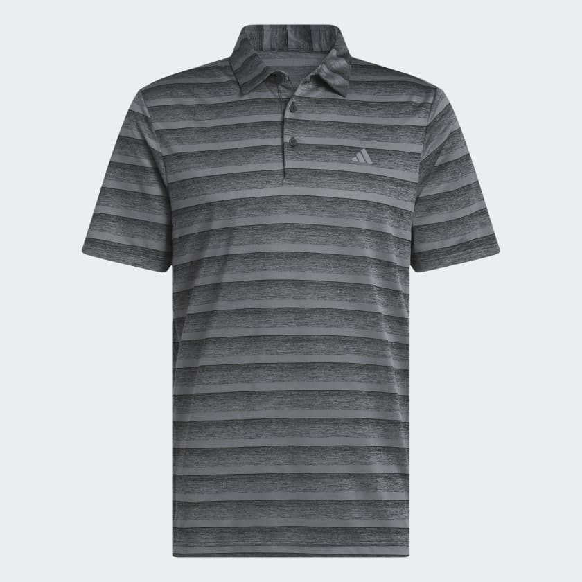 adidas Two-Color Striped Golf Polo Shirt - Black | adidas Australia