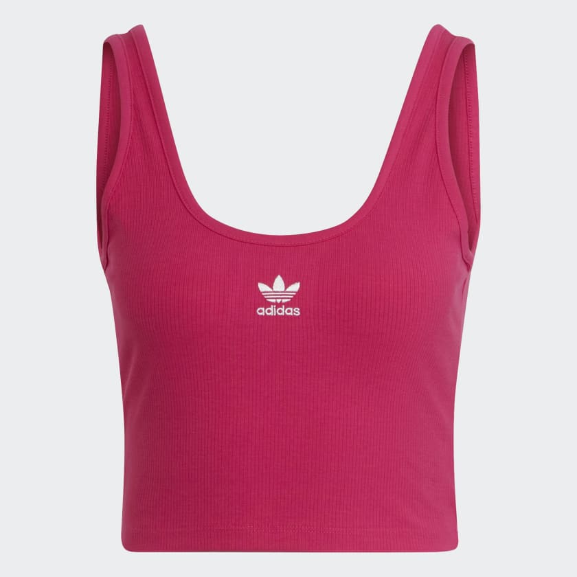 adidas Adicolor Essentials Rib Tank Top - Pink | Free Shipping with ...