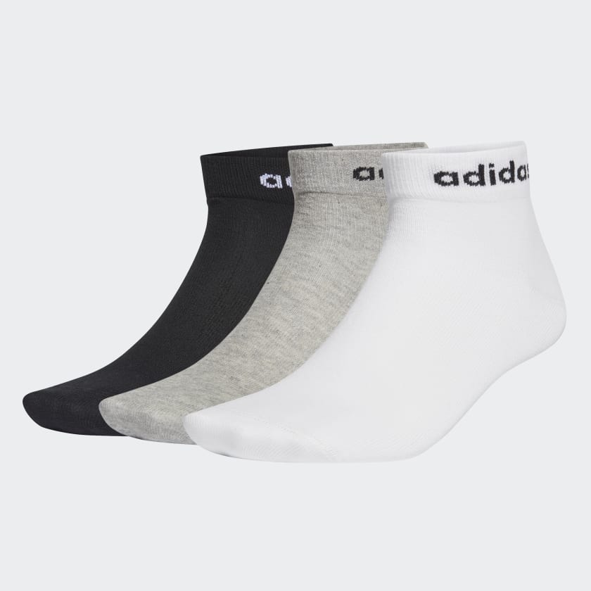 adidas Non-Cushioned Ankle Socks 3 Pairs - Black | adidas Australia