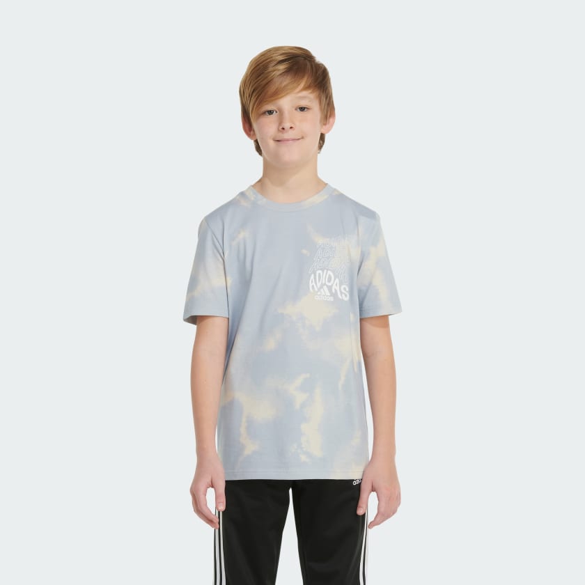 adidas Allover Print Fluidity Short Sleeve Tee - Blue | Free Shipping with adiClub | adidas US