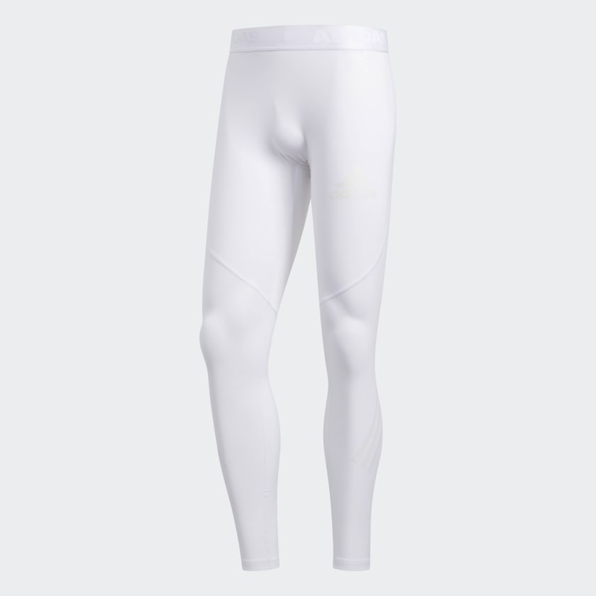 Adidas Alphaskin Sport 3 Stripes Tights White Adidas Us