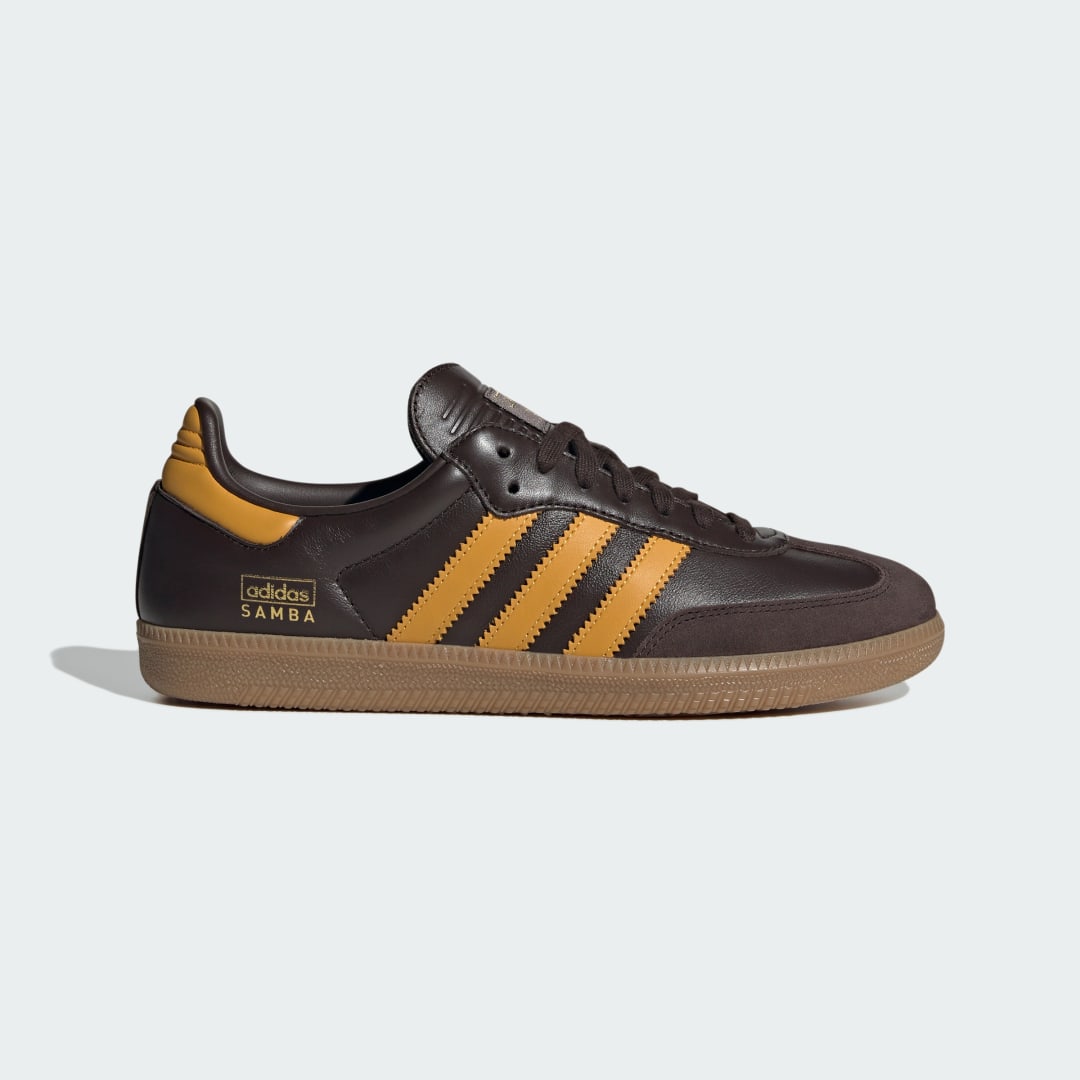 Adidas Originals Donkerbruine Samba OG Yellow - Schoenen.nl