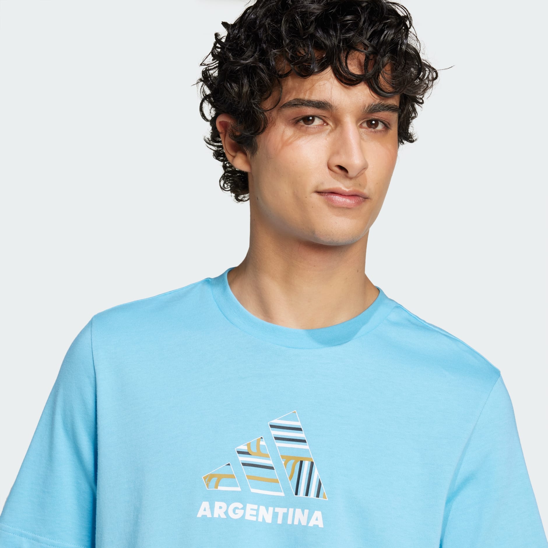 Clothing - Argentina Football Fan Graphic Tee - Blue | adidas South Africa