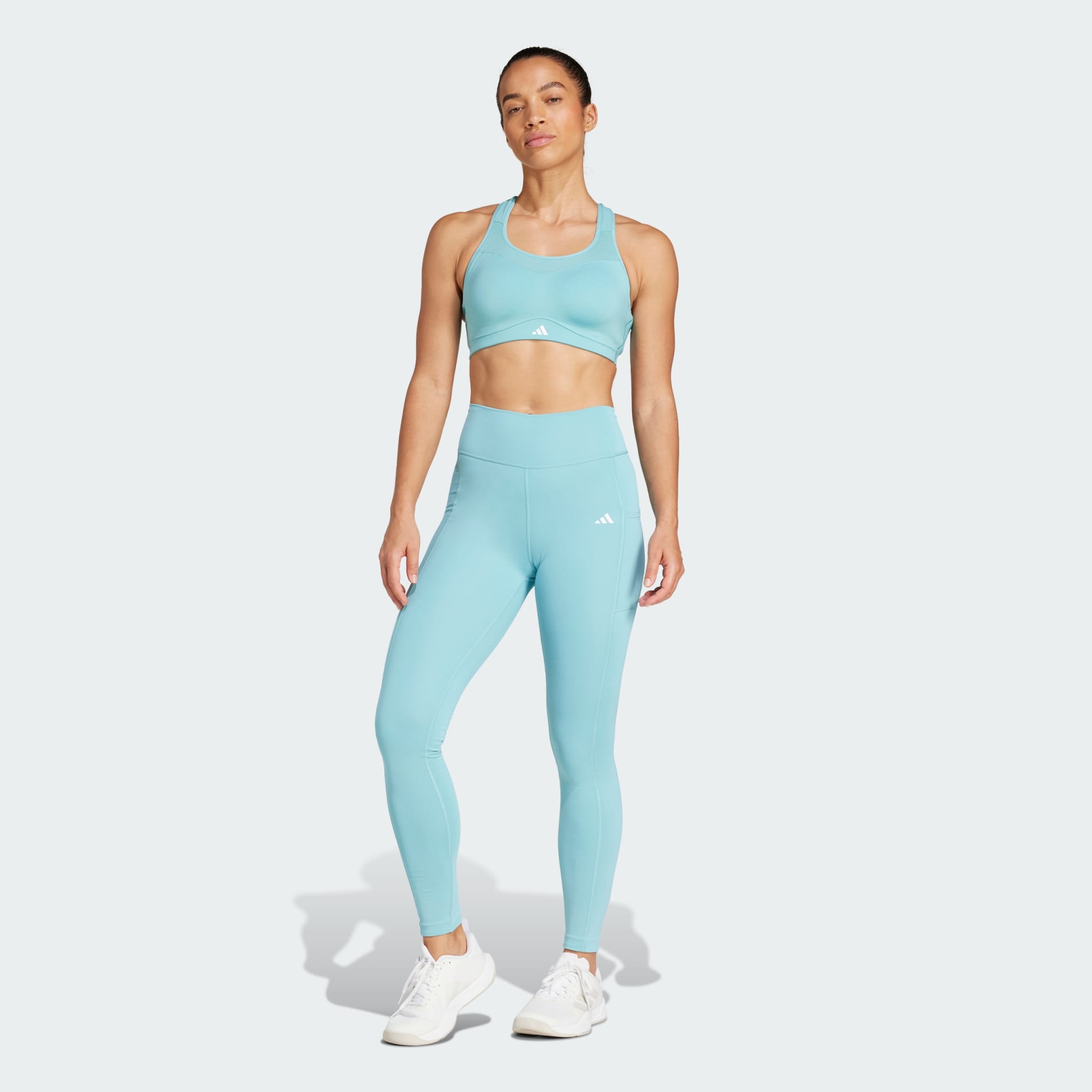 adidas TLRD Impact Training High-Support Bra - Turquoise | adidas UAE
