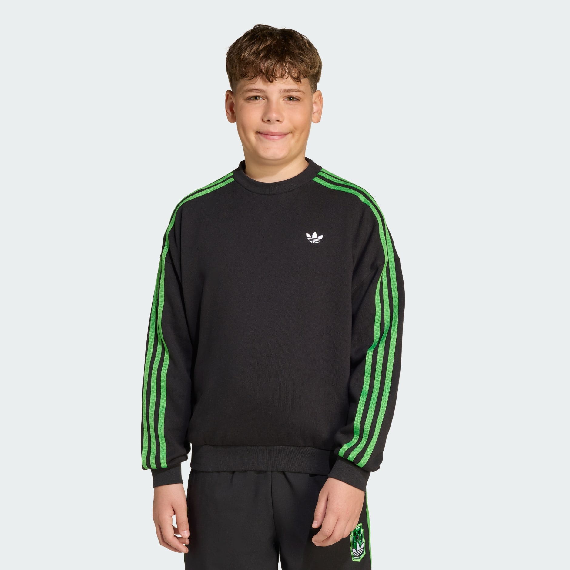 Clothing - Adidas Minecraft Crew Kids - Black | adidas South Africa