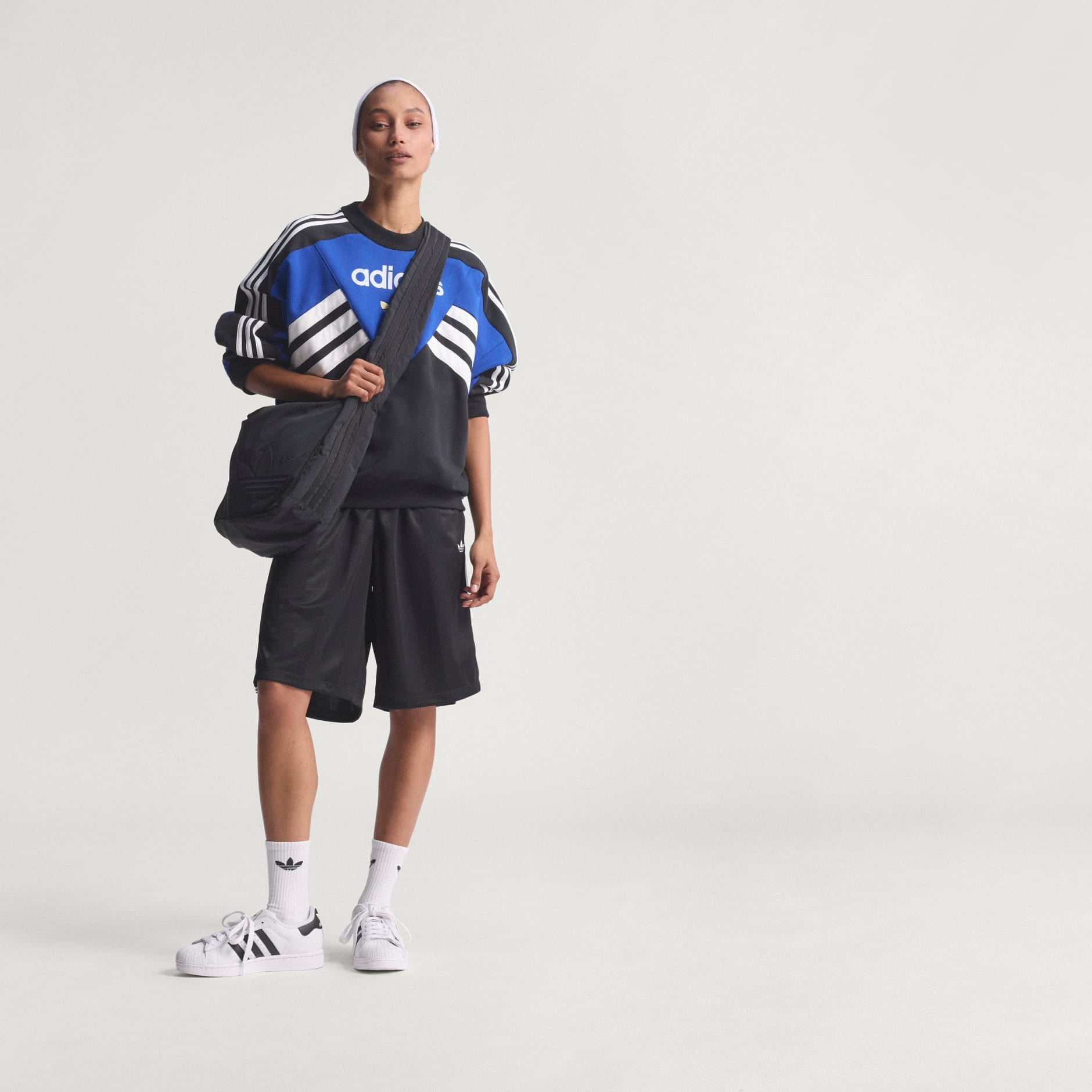 adidas CREW WITH CUTLINE Sweatshirt - Blue | adidas UAE