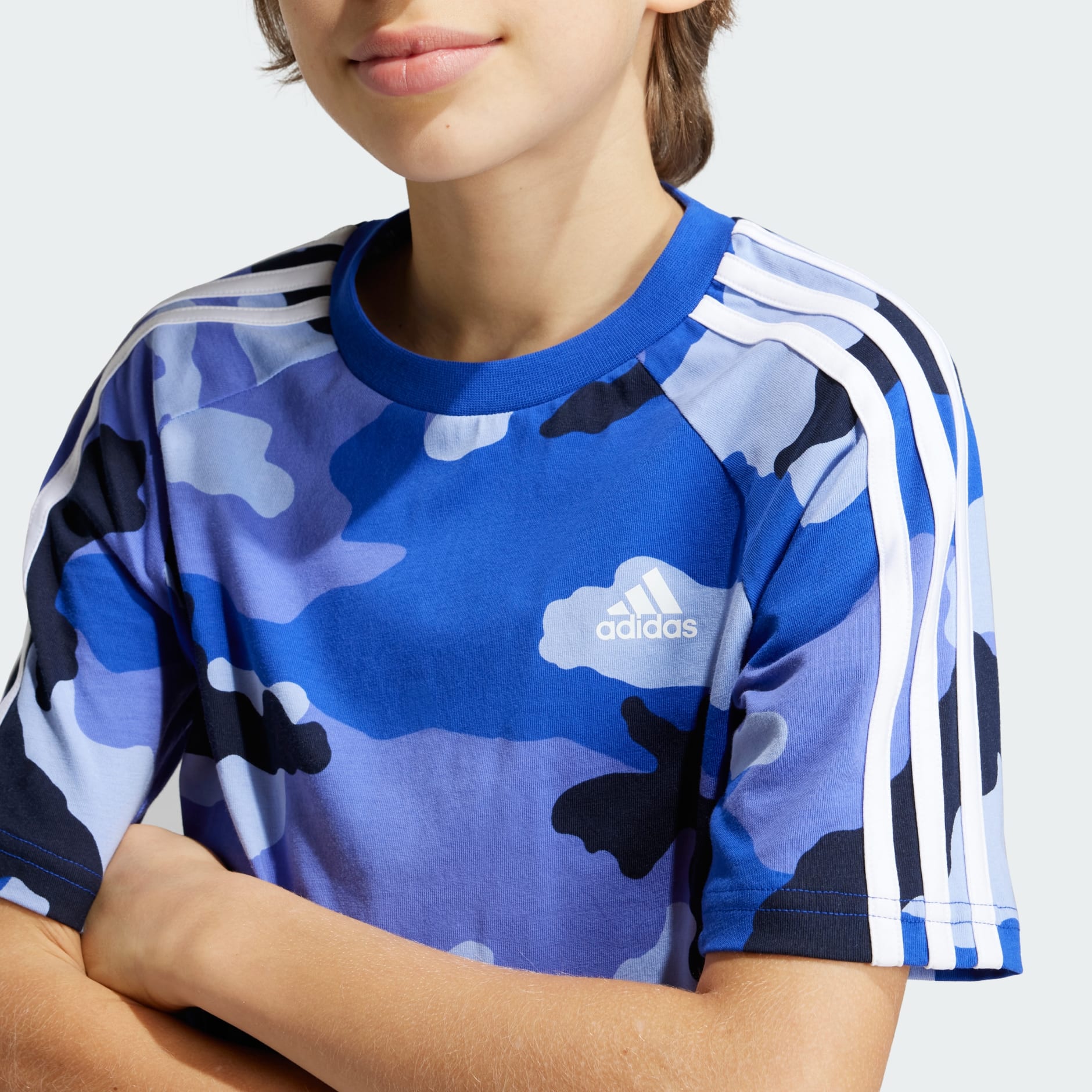 adidas Juniors Essentials Allover Printed T-shirt Kids - Blue | adidas TZ