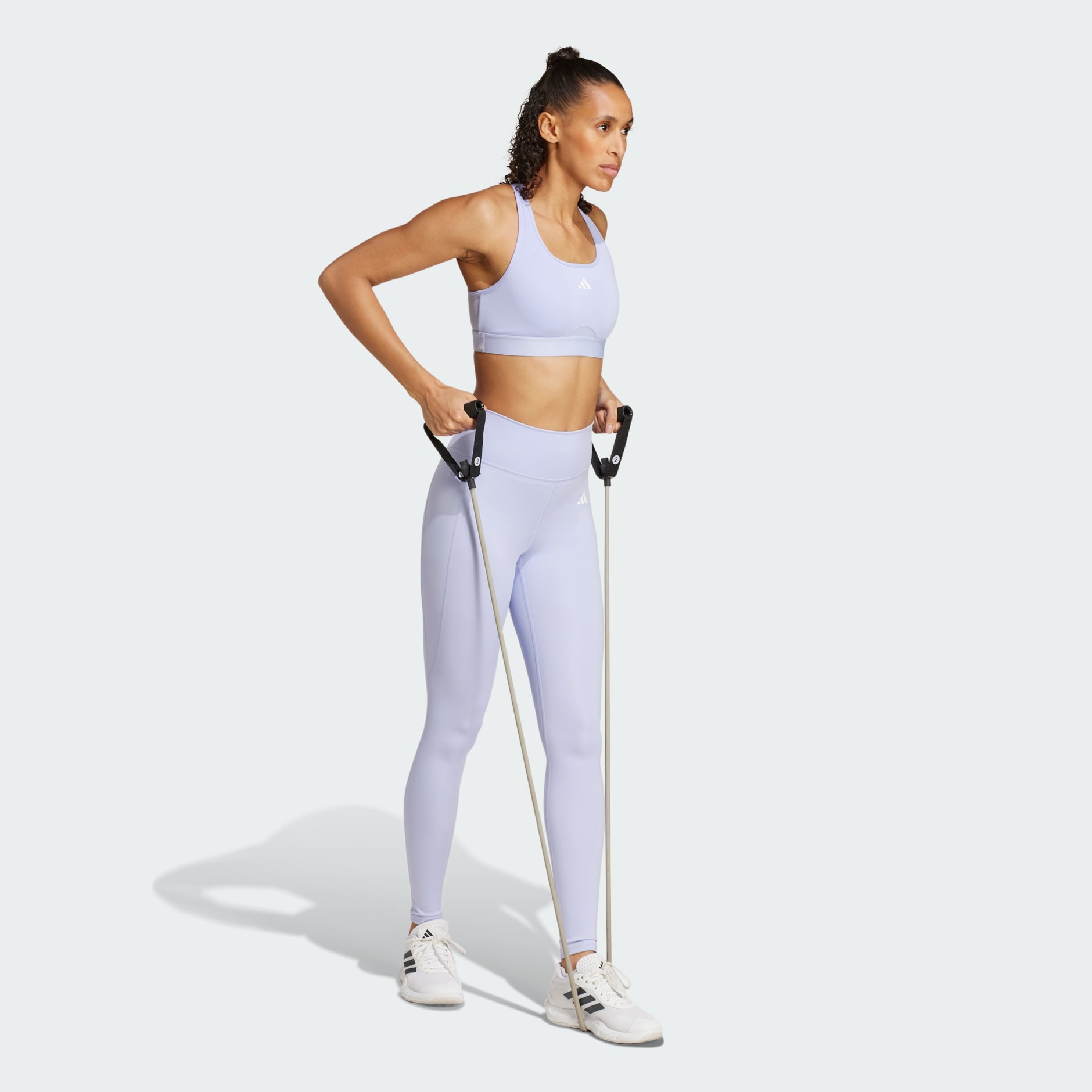 CLOTHING - Optimé Essentials Stash Pocket Full-Length Leggings - Purple ...