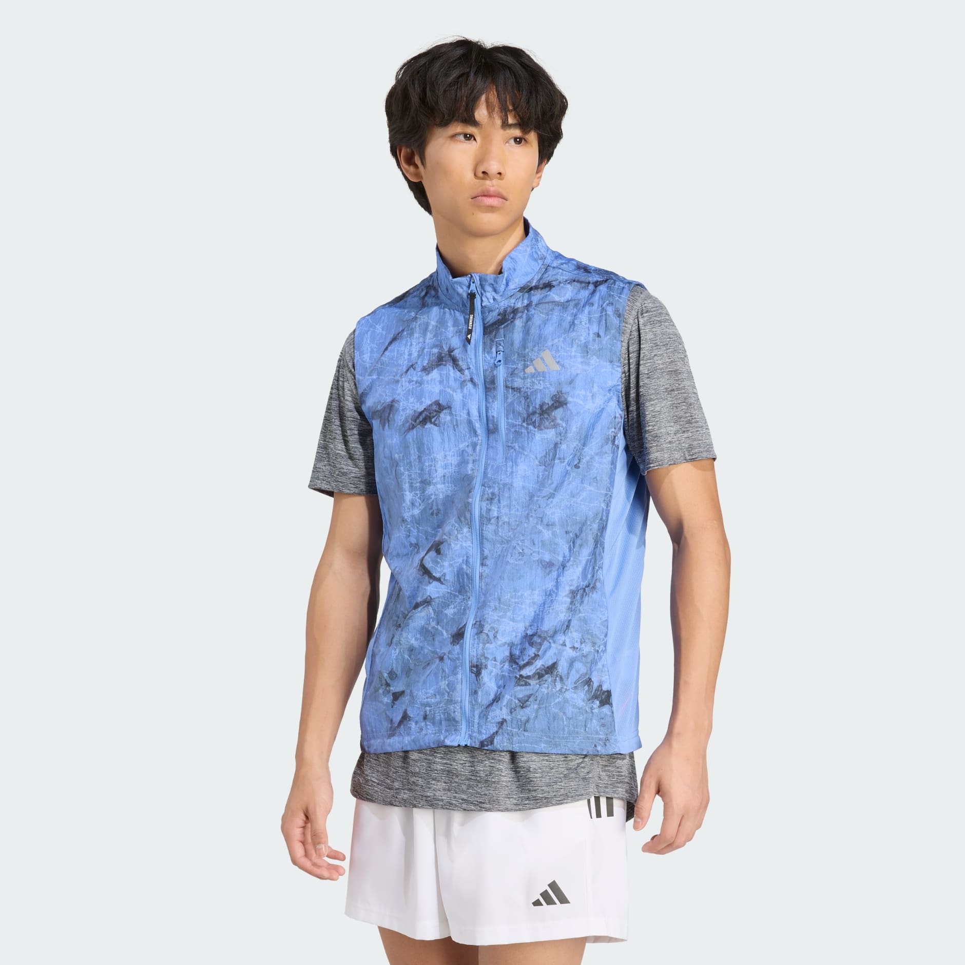 Clothing - Own The Run Spray Dye Vest - Blue | adidas Qatar