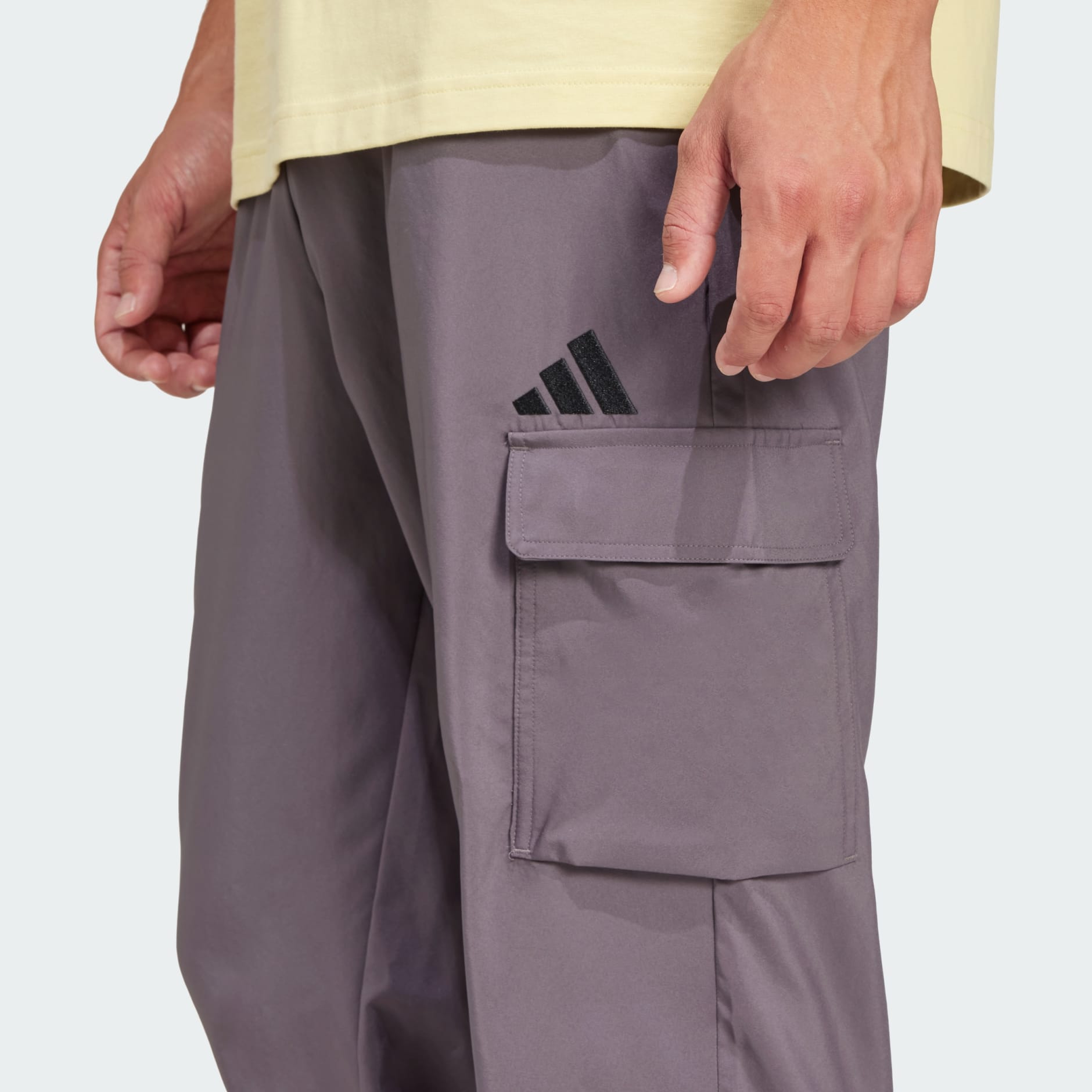Essentials Small Logo Cargo Pants - Grey | adidas Hong Kong