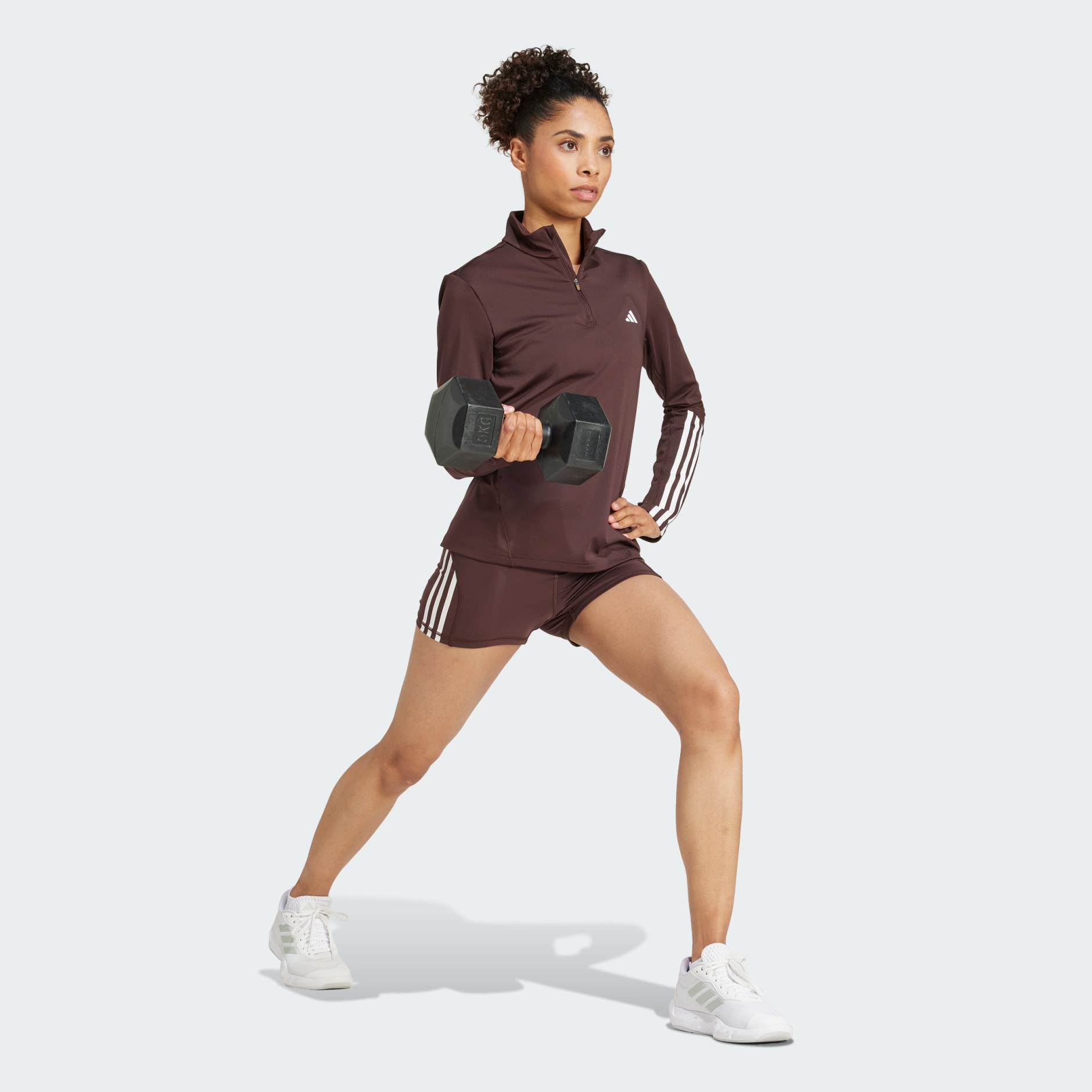 adidas Hyperglam Training Quarter-Zip Track Top - Brown | adidas TZ