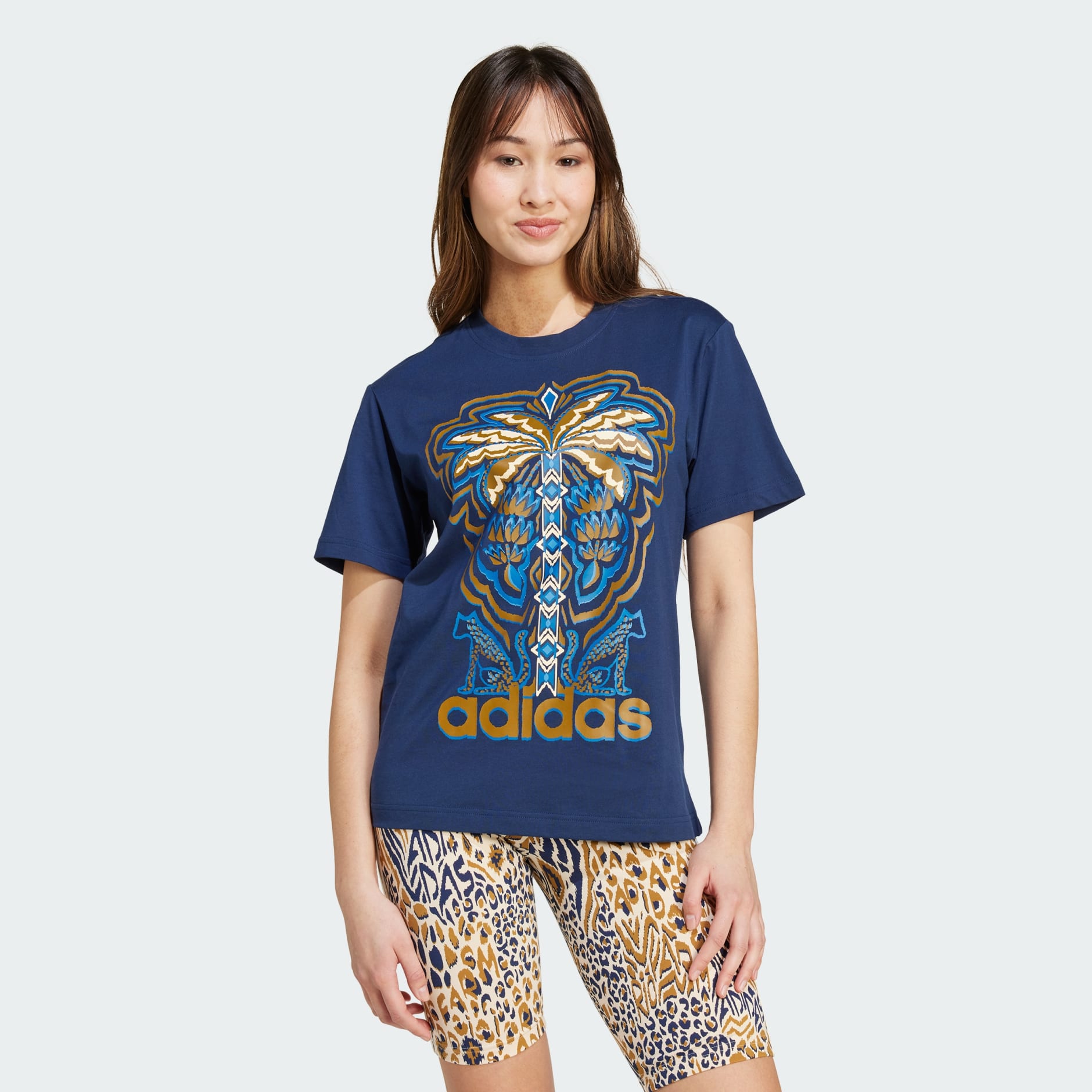 Women's Clothing - adidas x FARM Rio Graphic Tee - Blue | adidas Egypt