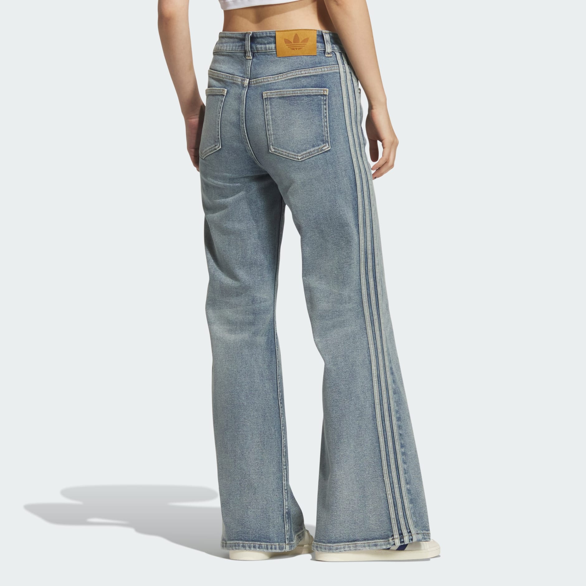 CLOTHING - WASHED FLAIR PANT - Blue | adidas Oman