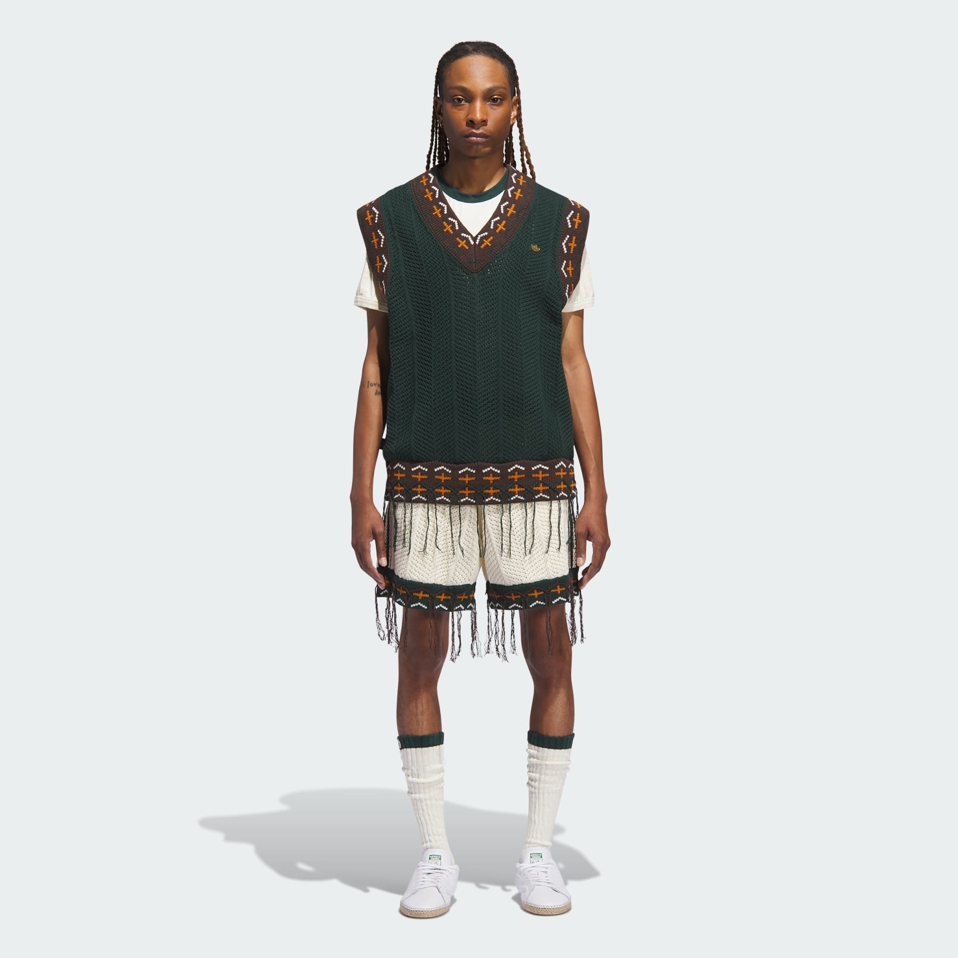 Clothing - Clot Crochet Vest by Edison Chen - Green | adidas South Africa
