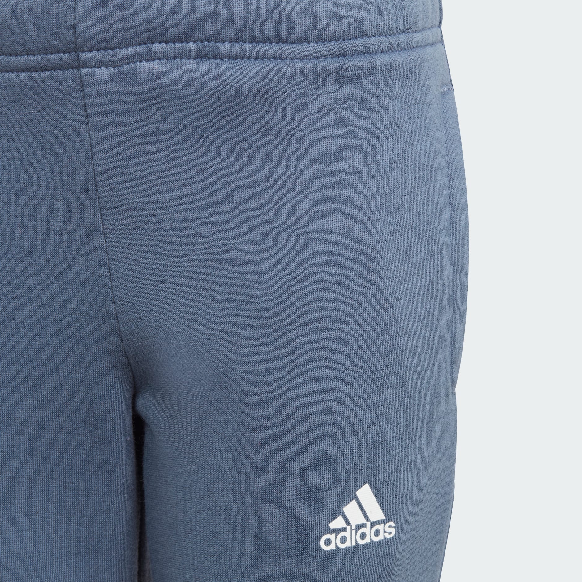 Kids Clothing - Essentials Logo Fleece Jogger Set - Grey | adidas Kuwait