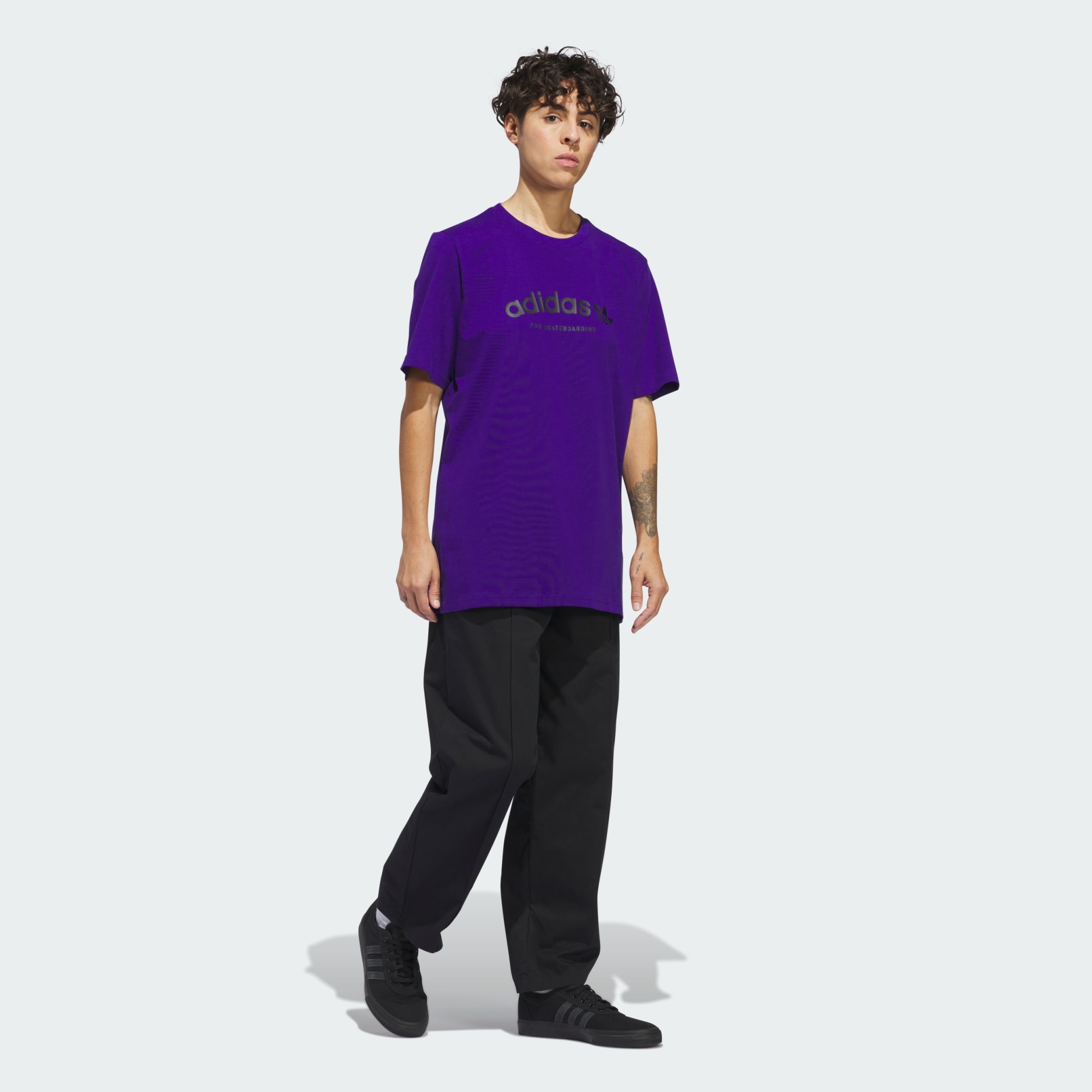 4.0 Arched Logo Short-Sleeve Tee - Purple | adidas Hong Kong