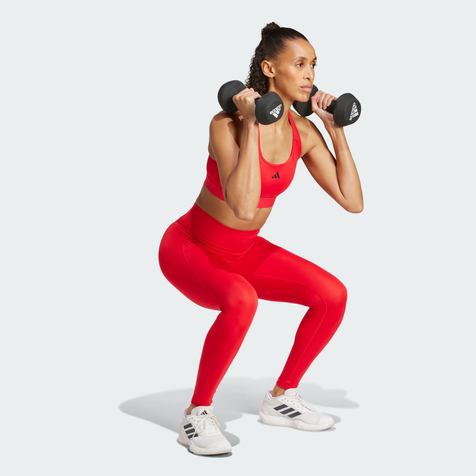 CLOTHING - Optimé Essentials Stash Pocket Full-Length Leggings - Red ...