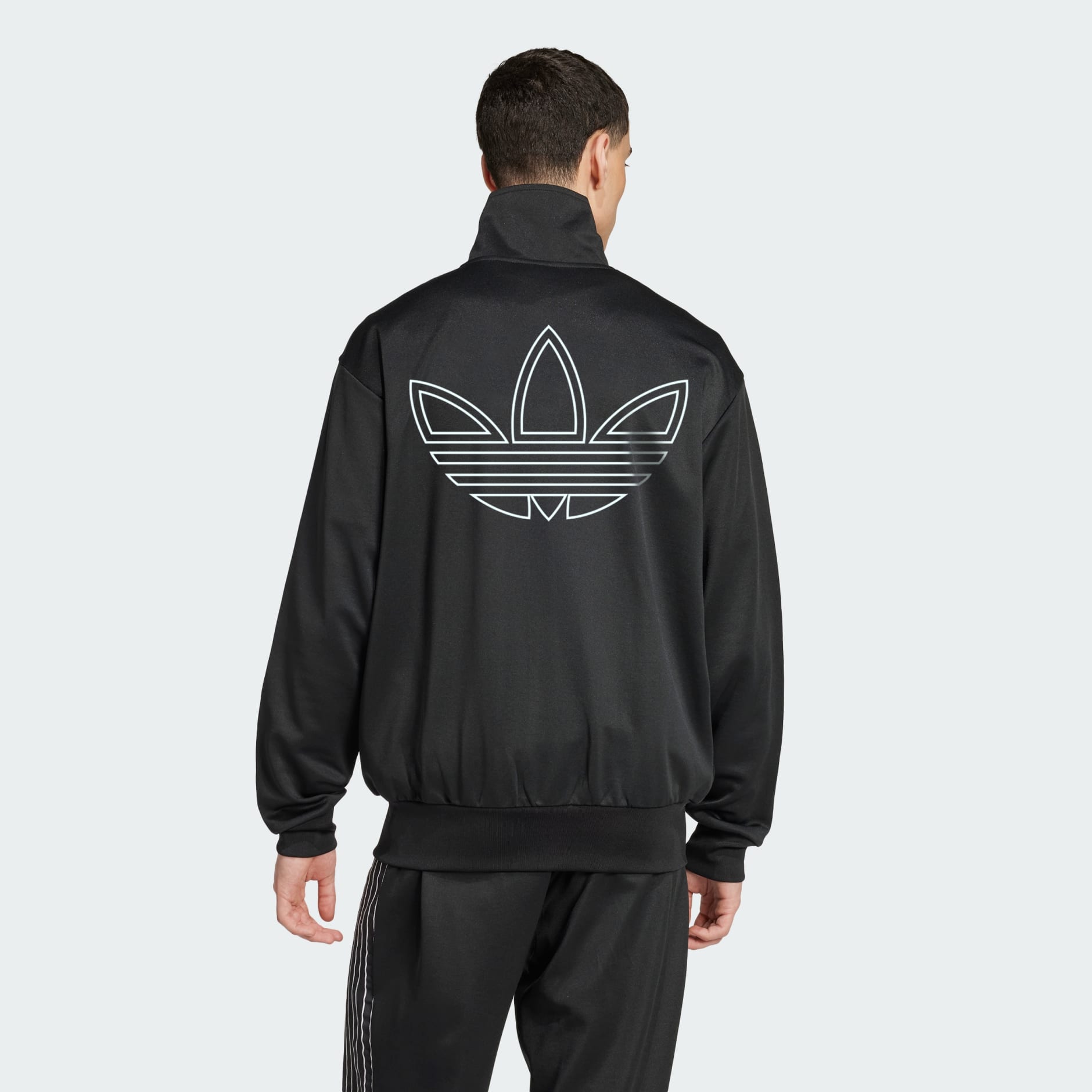 adidas Outlined Trefoil Firebird Track Top - Black | adidas GH