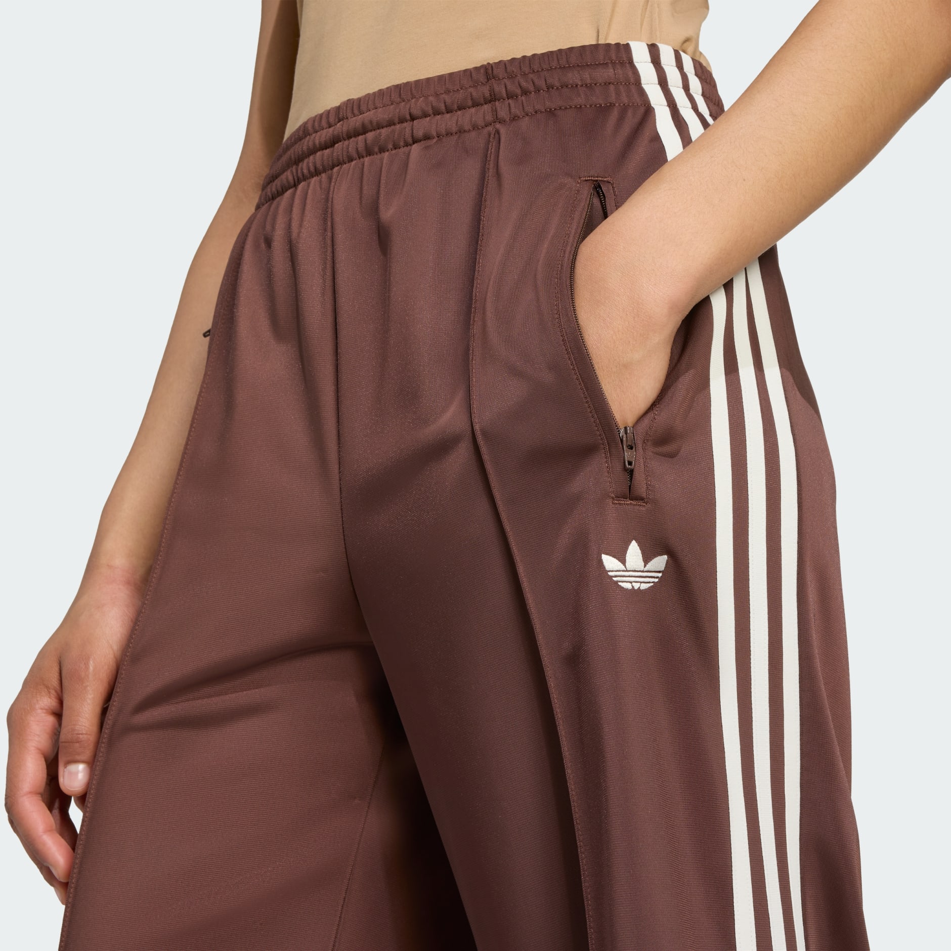adidas Pantaloni de trening largi Adicolor Classic Firebird - Brown ...