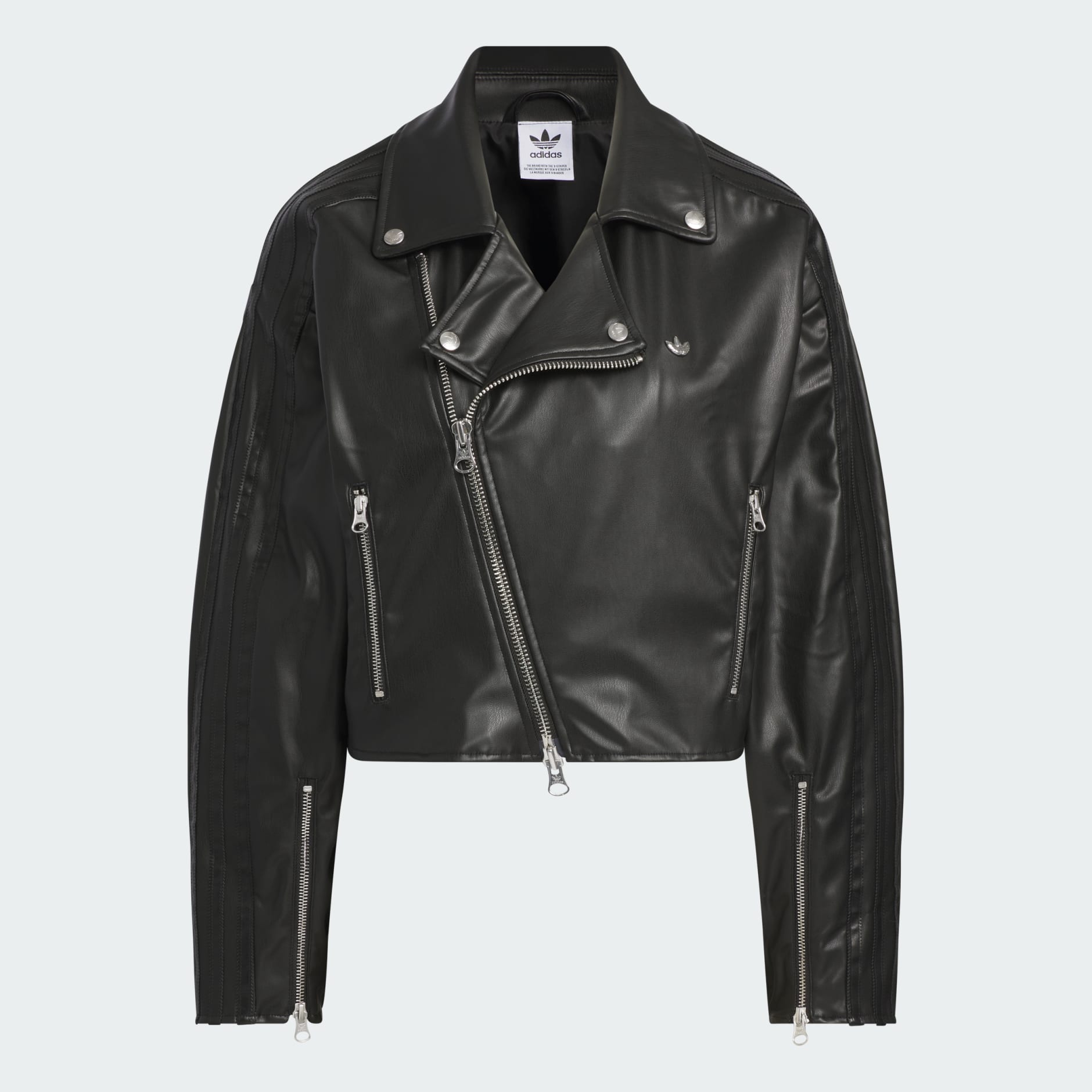 Polyurethane Biker Jacket - Black | adidas Hong Kong