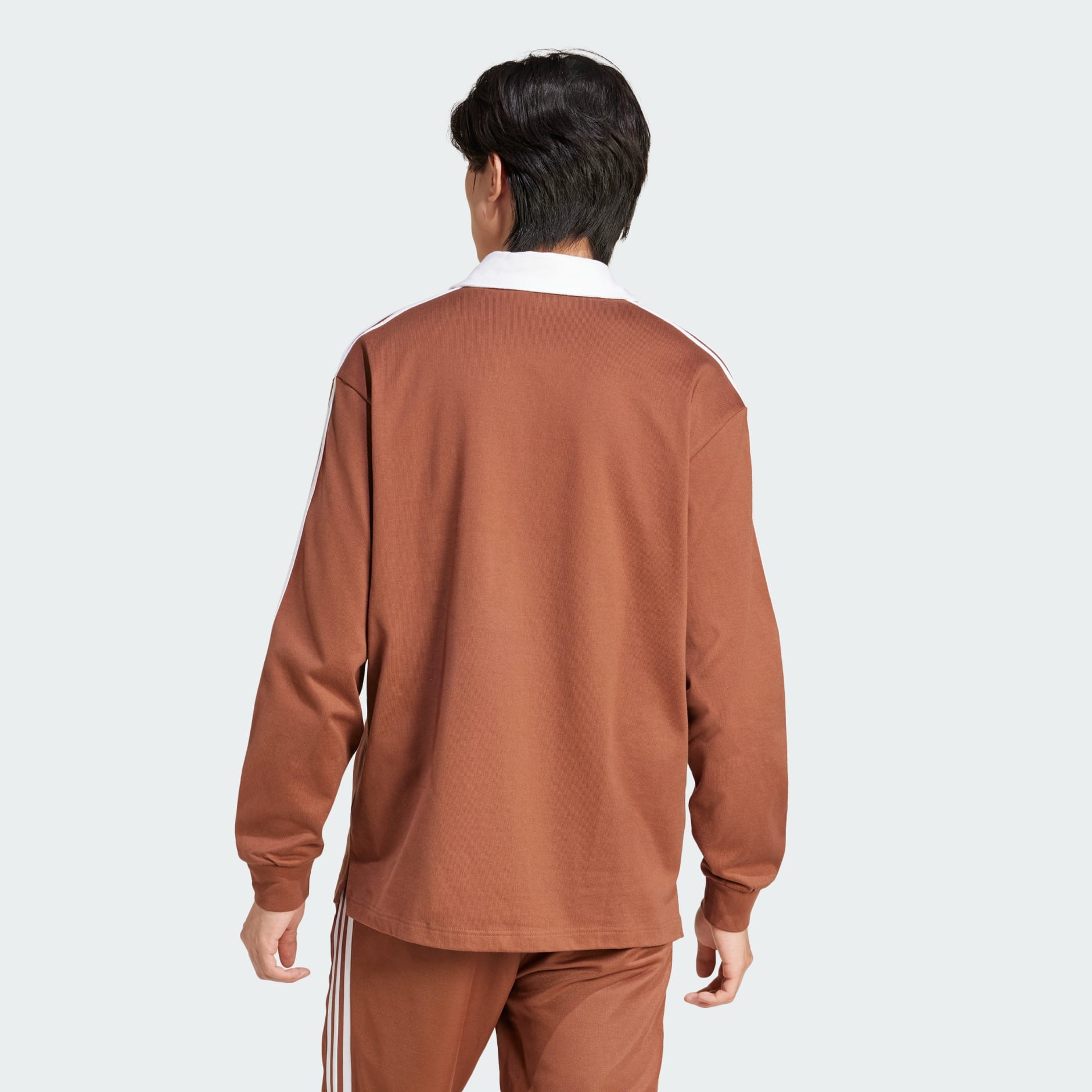 Men's Clothing - Adicolor Rugby Polo Shirt - Brown | adidas Egypt