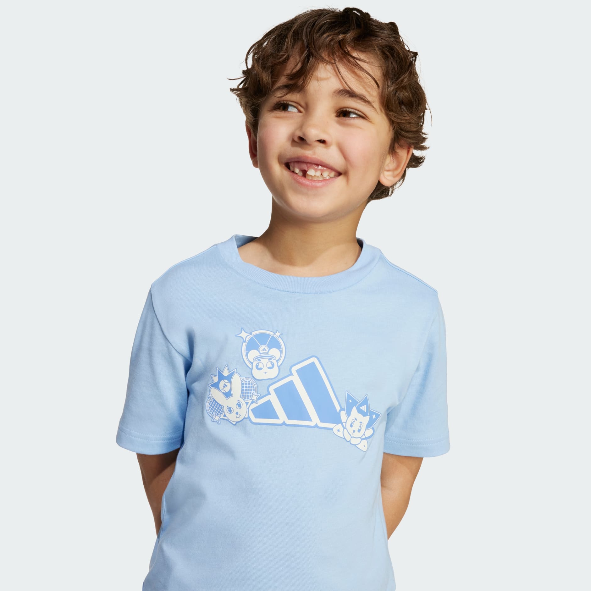 Kids Clothing - Anime Pets Graphic Tee Kids - Blue | adidas Bahrain