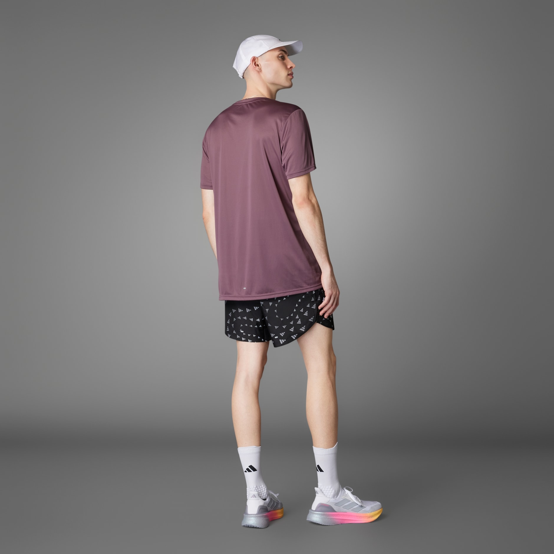 Men's Clothing - Run It Tee - Purple | adidas Egypt