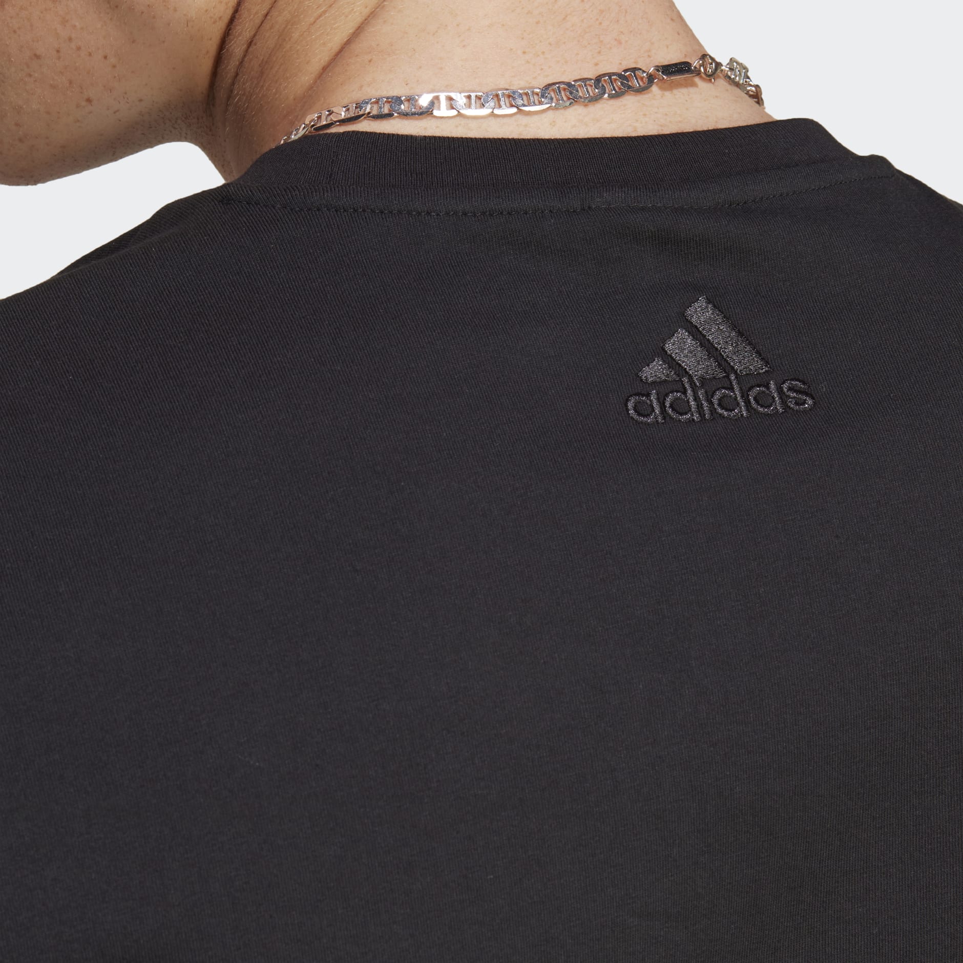 adidas Essentials Single Jersey Big Logo Tee - Black | adidas UAE