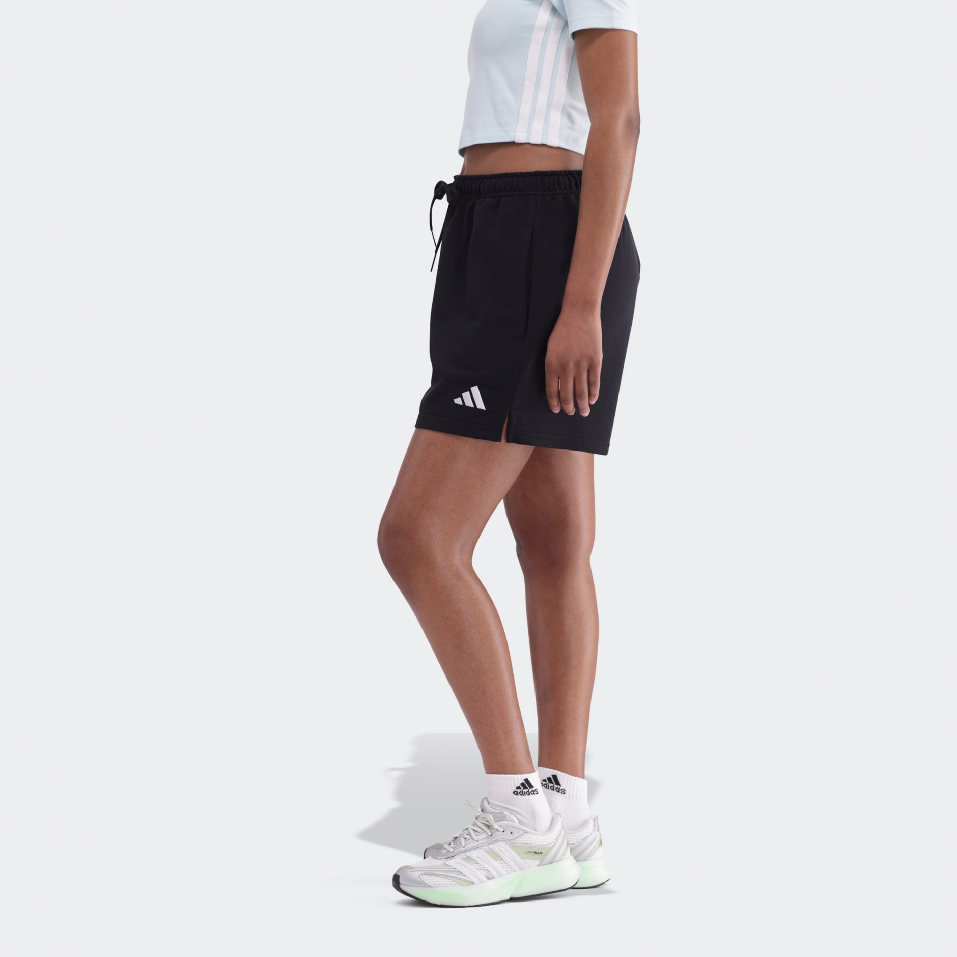 Clothing - Essentials Small Logo Feel Cozy Shorts - Black | adidas ...