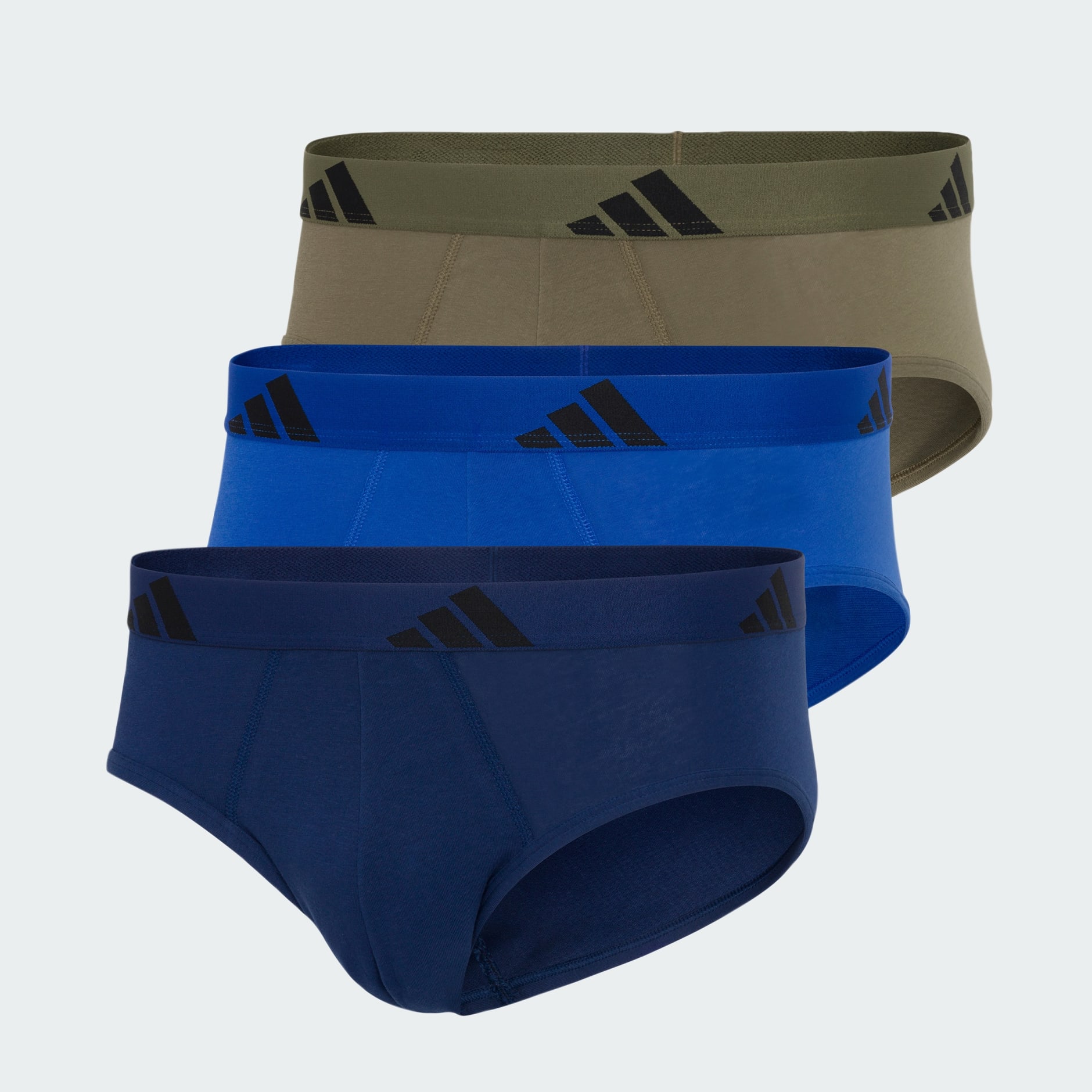 Clothing - ACTIVE FLEX COTTON BRIEF 3 PACK UNDERWEAR - Green | adidas Qatar