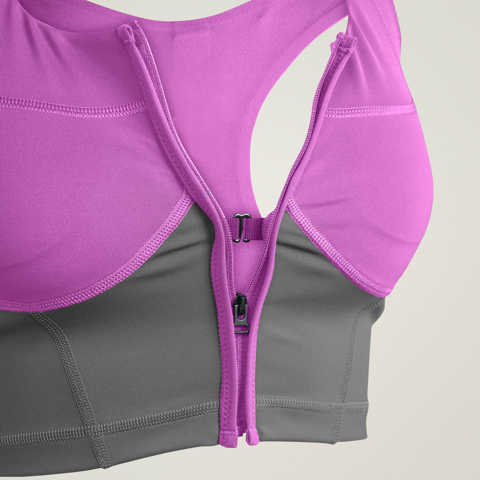 Clothing - adidas by Stella McCartney Two-Tone Zipped Crop Top - Purple ...