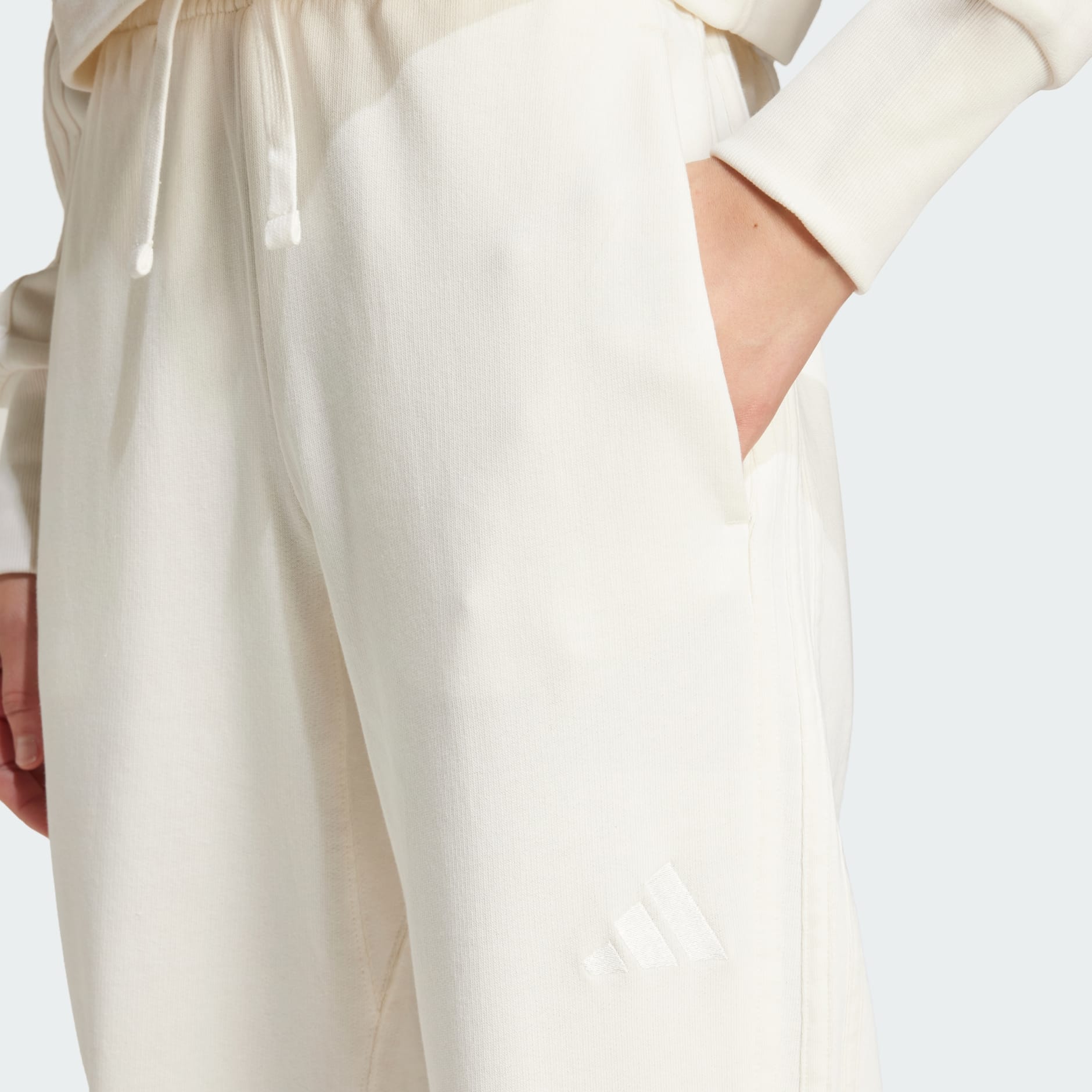 CLOTHING - ALL SZN French Terry 3-Stripes Straight Leg Pants - White ...