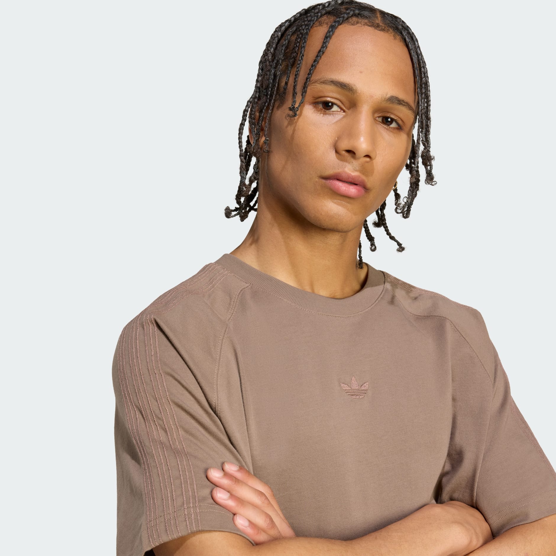 Clothing - Premium Essentials Tee - Brown | adidas South Africa