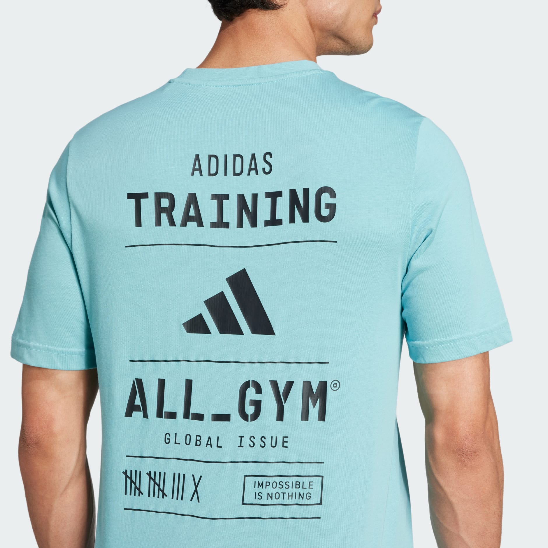 Clothing - All-Gym Category Graphic Tee - Turquoise | adidas South Africa