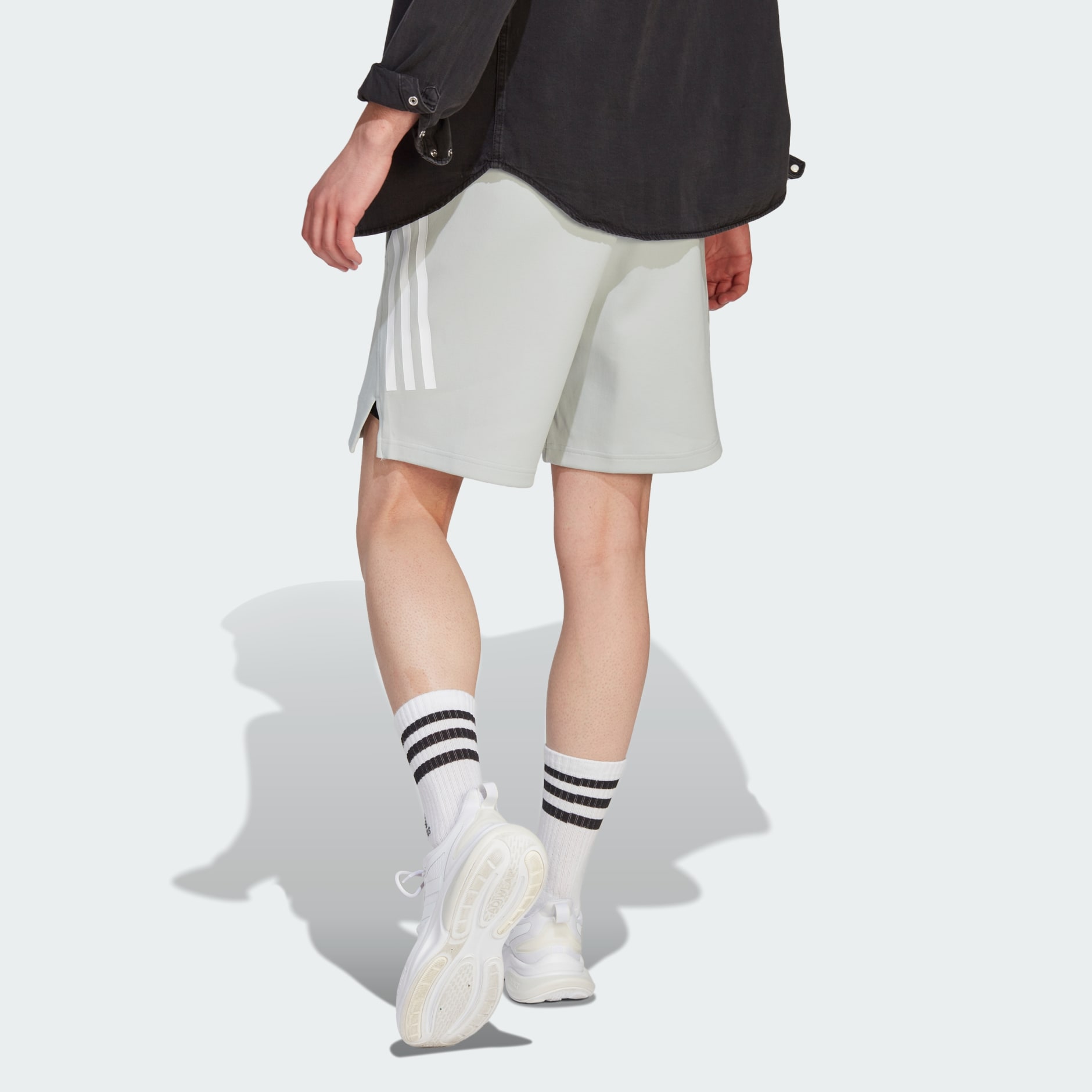 adidas Future Icons 3-Stripes Shorts - Grey | adidas TZ