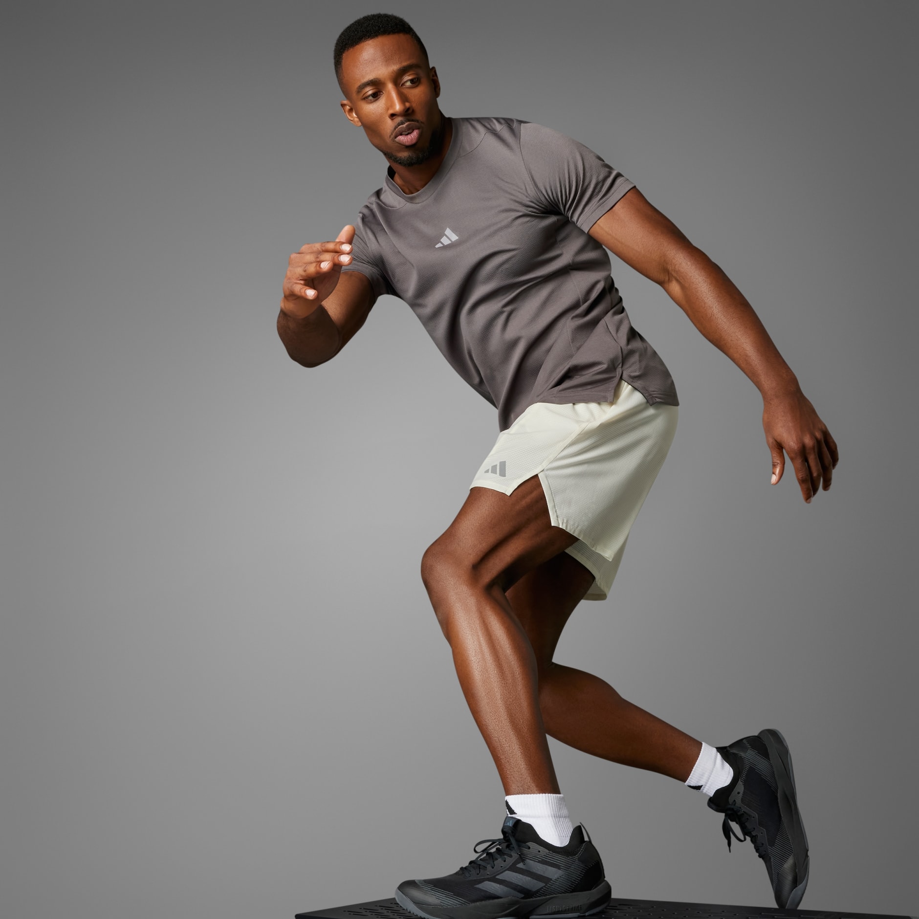 adidas Designed for Training HIIT Workout HEAT.RDY Tee - Brown | adidas TZ