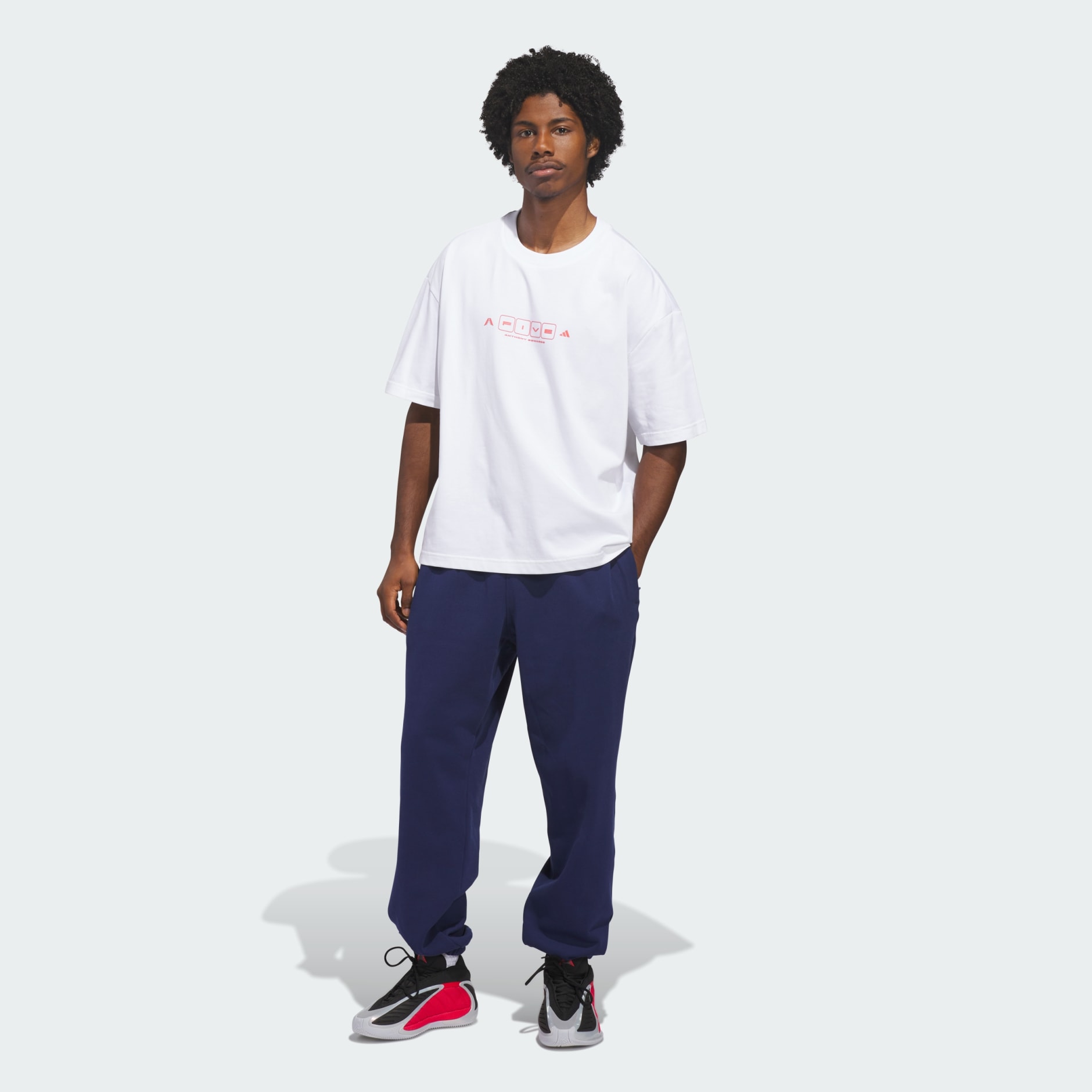 adidas Anthony Edwards World OF 5 Tee - White | adidas UAE