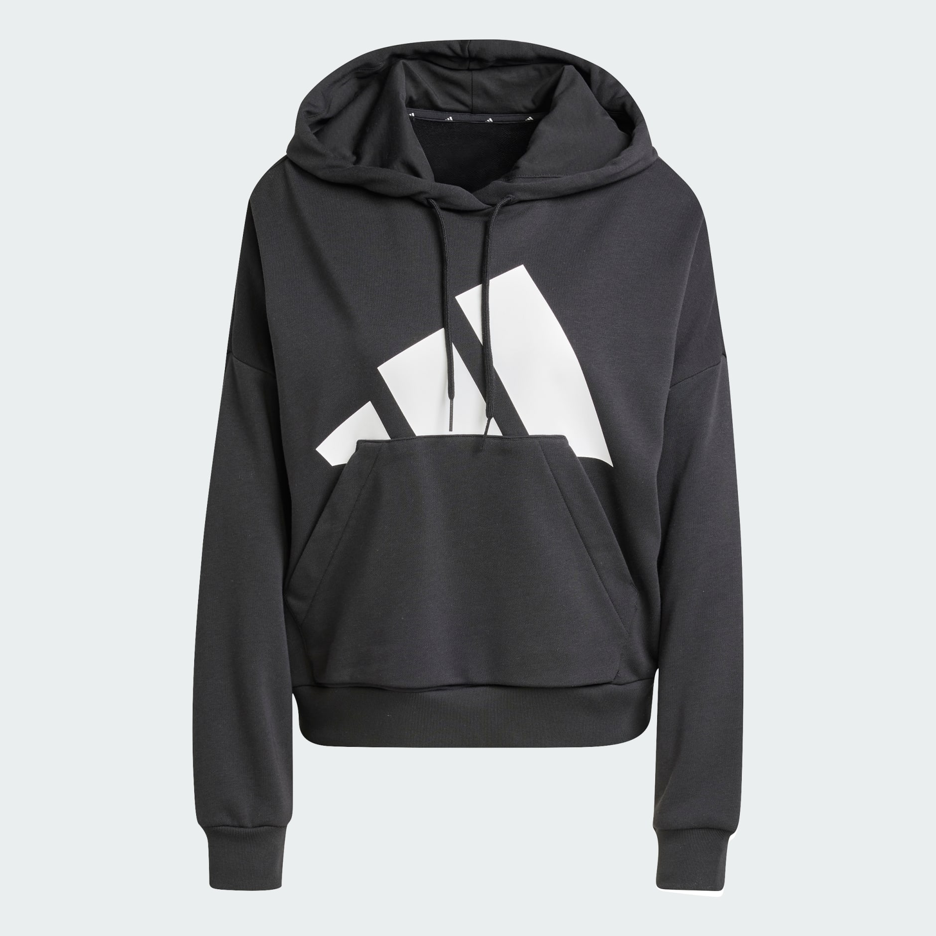 adidas Essentials Big Logo French Terry Loose Hoodie - Black | adidas UAE