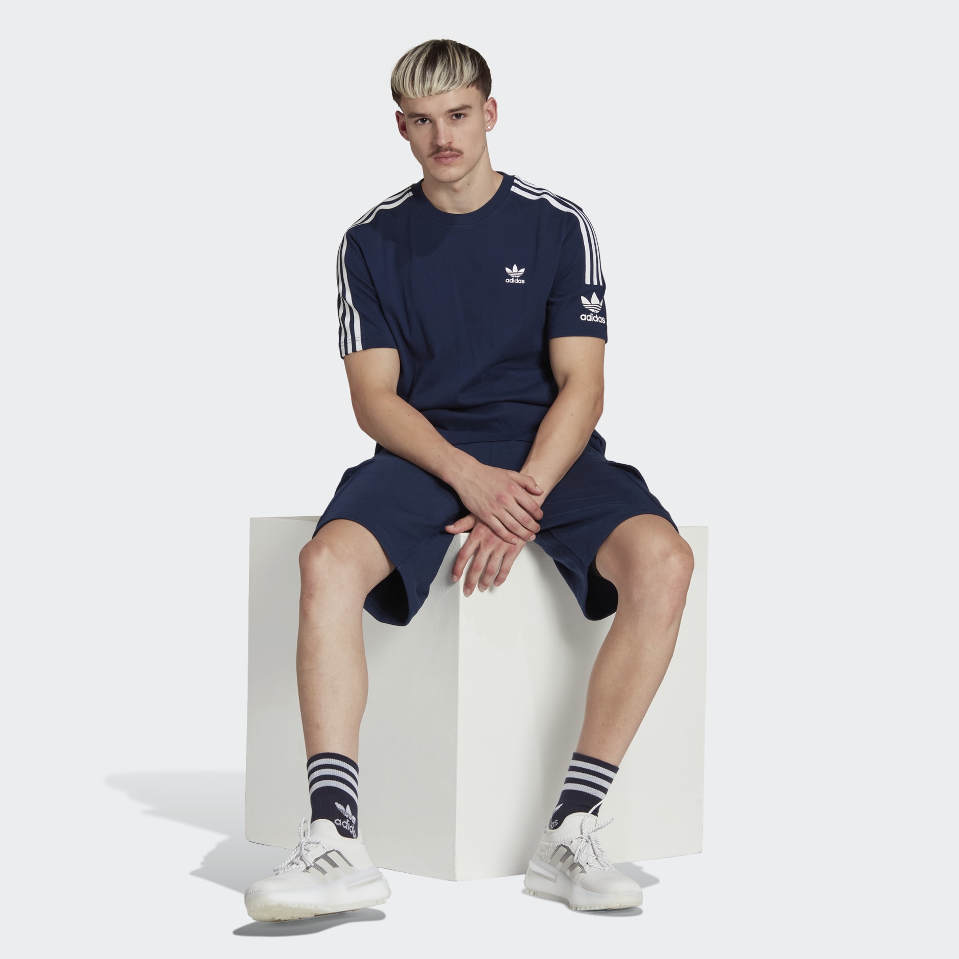 Adidas Adicolor Classics Trefoil Tee Blue Adidas Tz