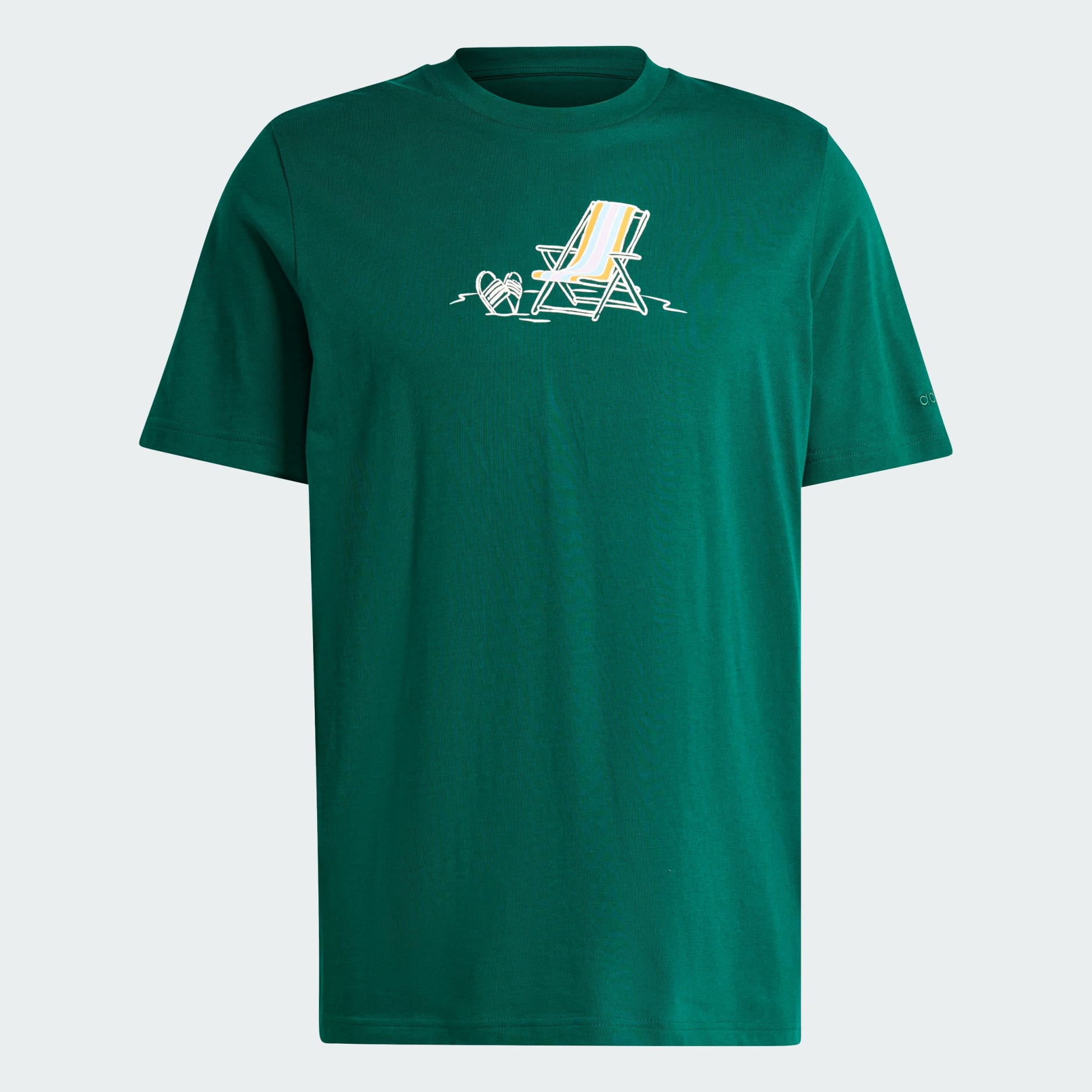 Clothing - '80s Graphic Beach Chair Tee - Green | adidas Israel