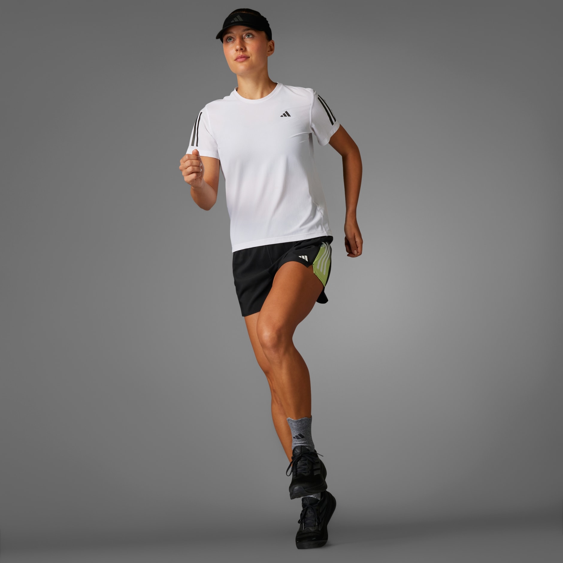 Own the Run CLIMACOOL Colorblock Shorts - Black | adidas Hong Kong