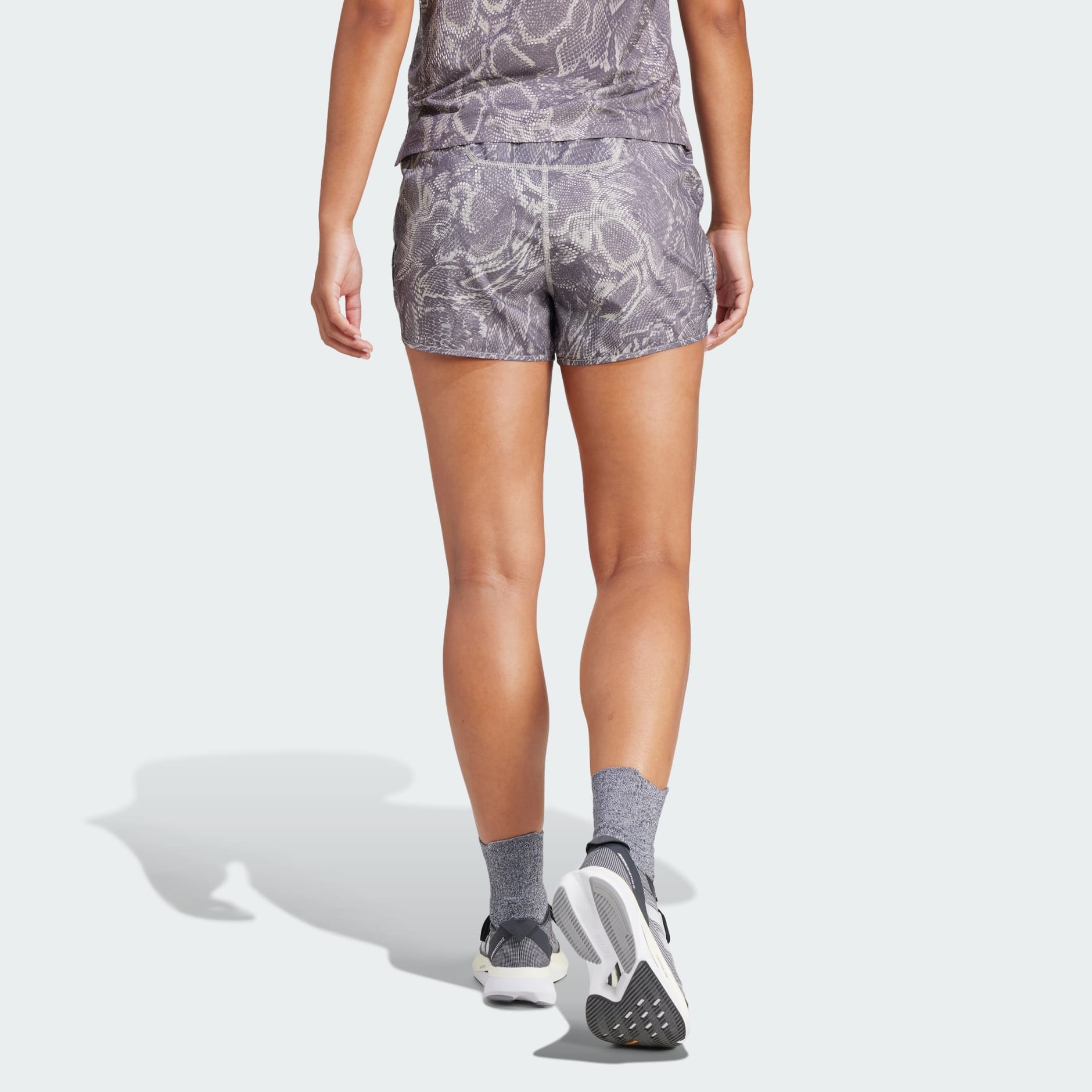 adidas Own the Run Excite Allover Print AEROREADY Shorts - Beige ...