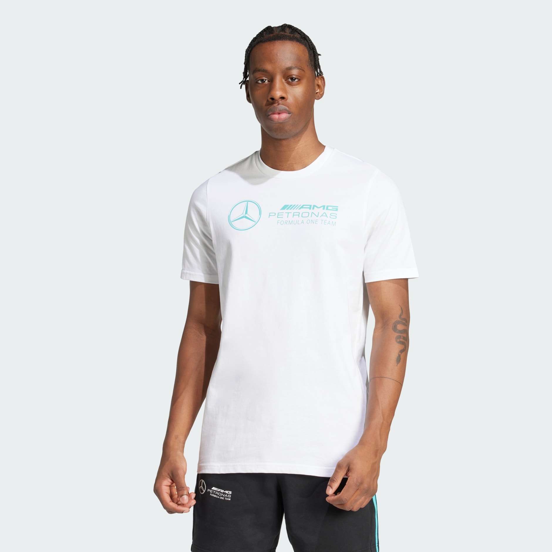 Clothing - Mercedes - AMG Petronas Formula One Team DNA Graphic Tee - White | adidas Qatar