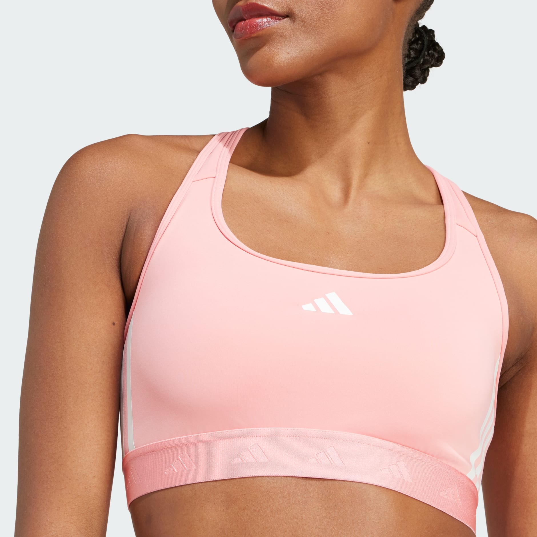 Clothing Powerreact Training Medium Support Hyperglam Bra Pink