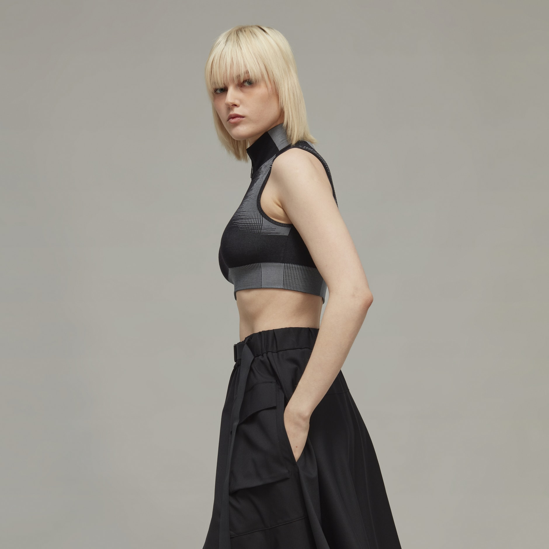 adidas Y-3 Engineered Knit Crop Top - Black | adidas GH