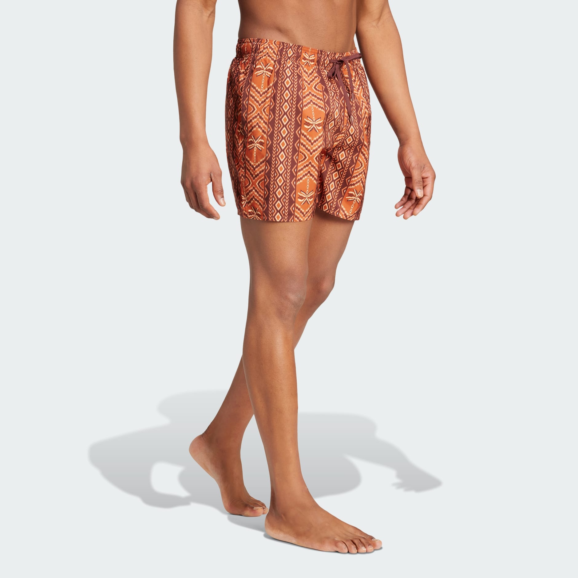 adidas adidas x FARM Rio Swim Shorts - Very Short Length - Brown ...