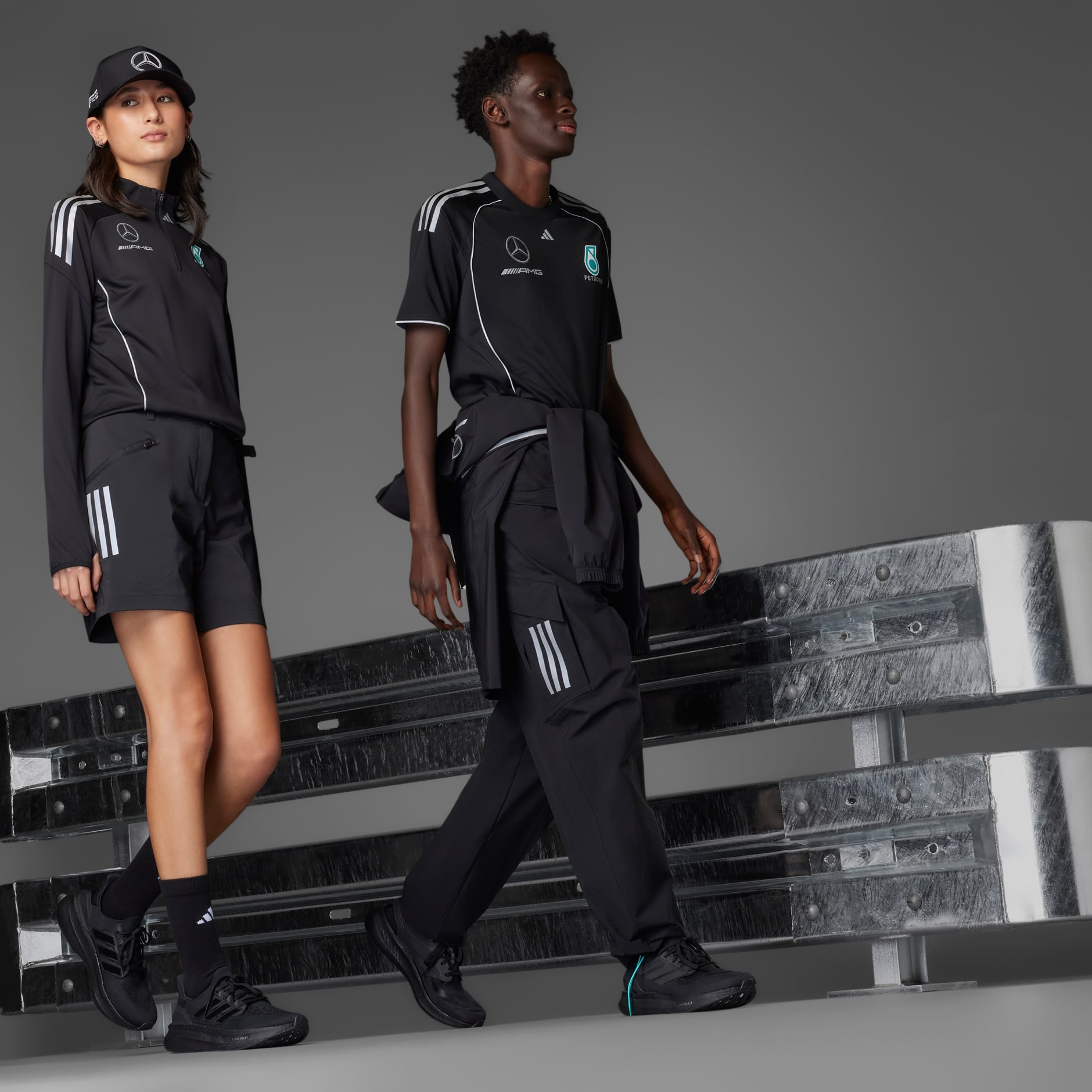 MERCEDES - AMG PETRONAS FORMULA ONE TEAM MECHANICS JERSEY - Black ...