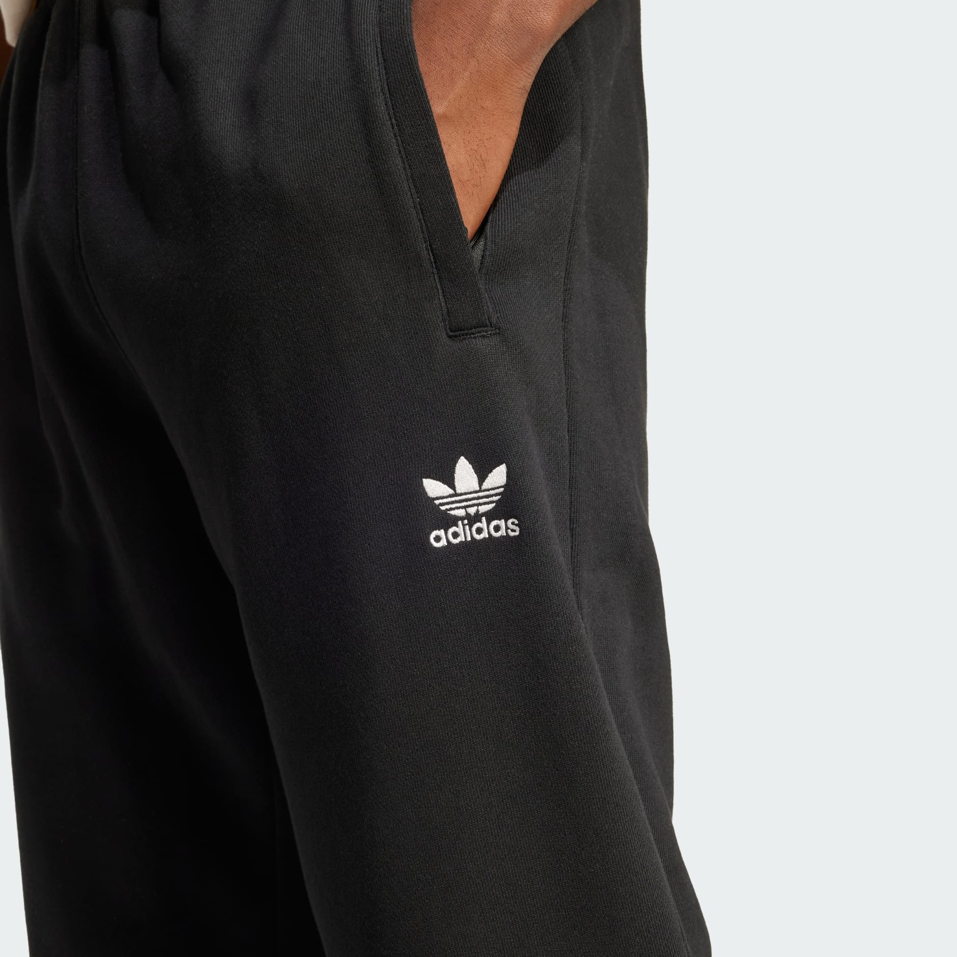 Clothing - Trefoil Essentials French Terry Pants - Black | adidas Kuwait