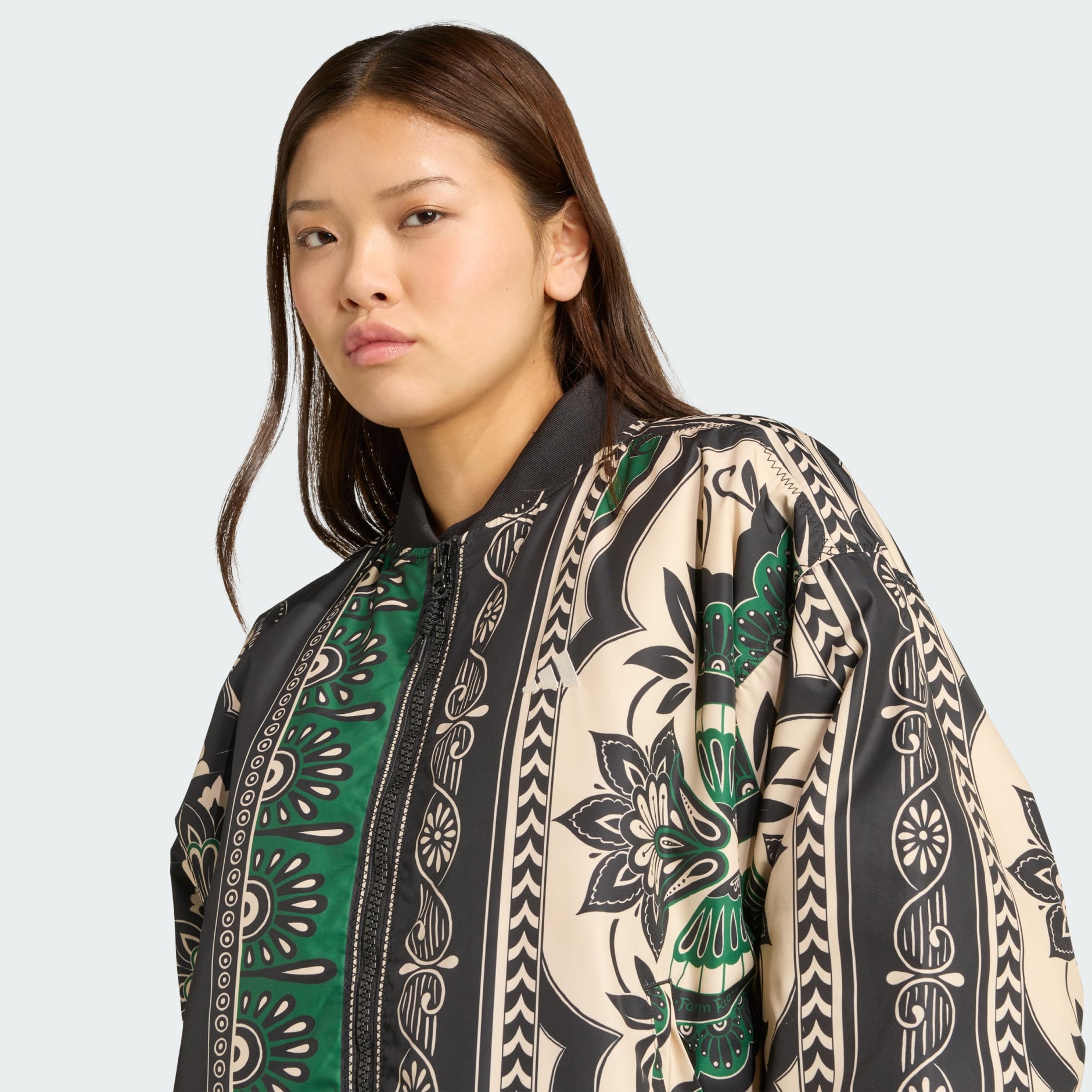 CLOTHING - adidas X Farm Varsity Jacket - Black | adidas Kuwait